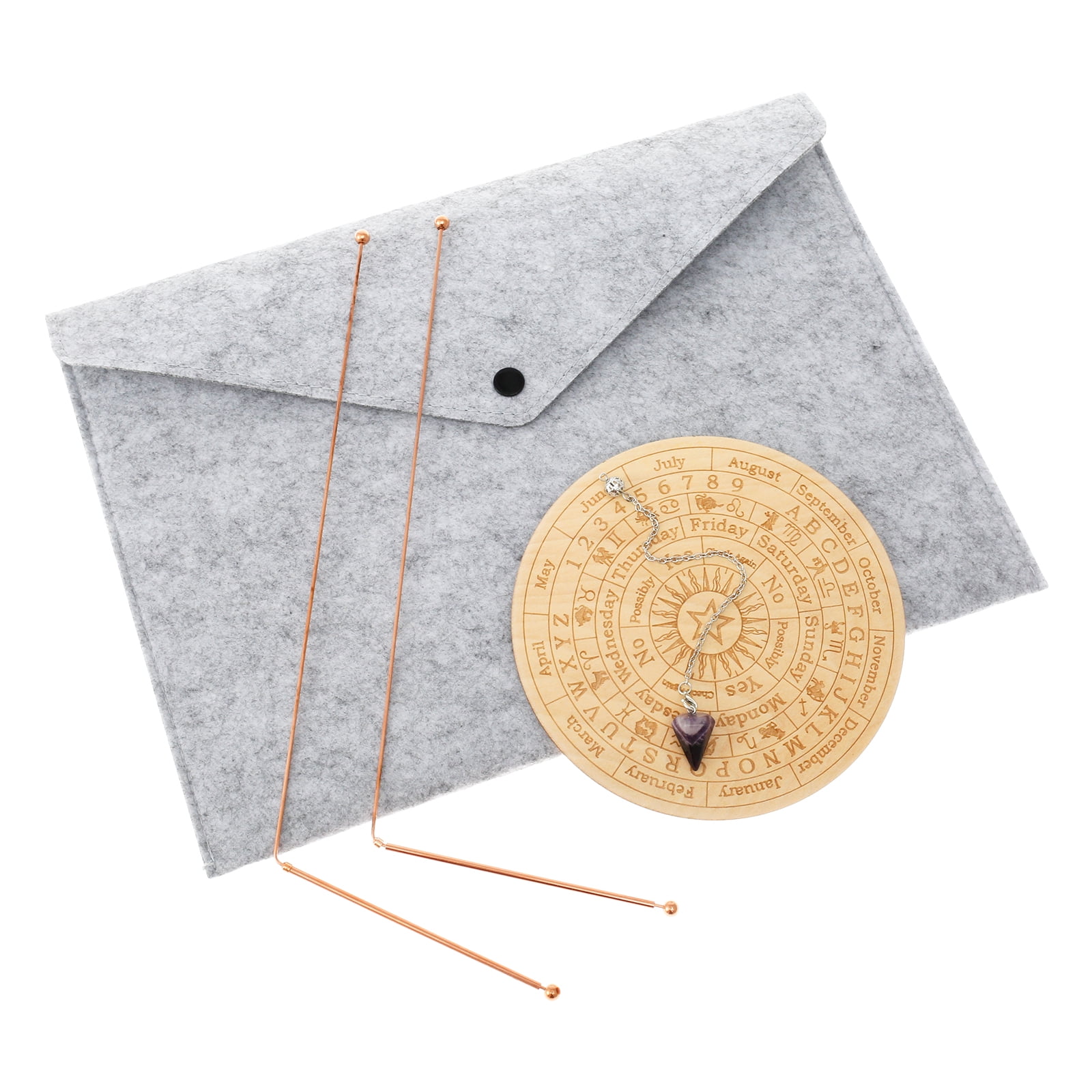Pendulum Board Mat Kit Easy to Use Solid Copper Dowsing Rods Kit ...