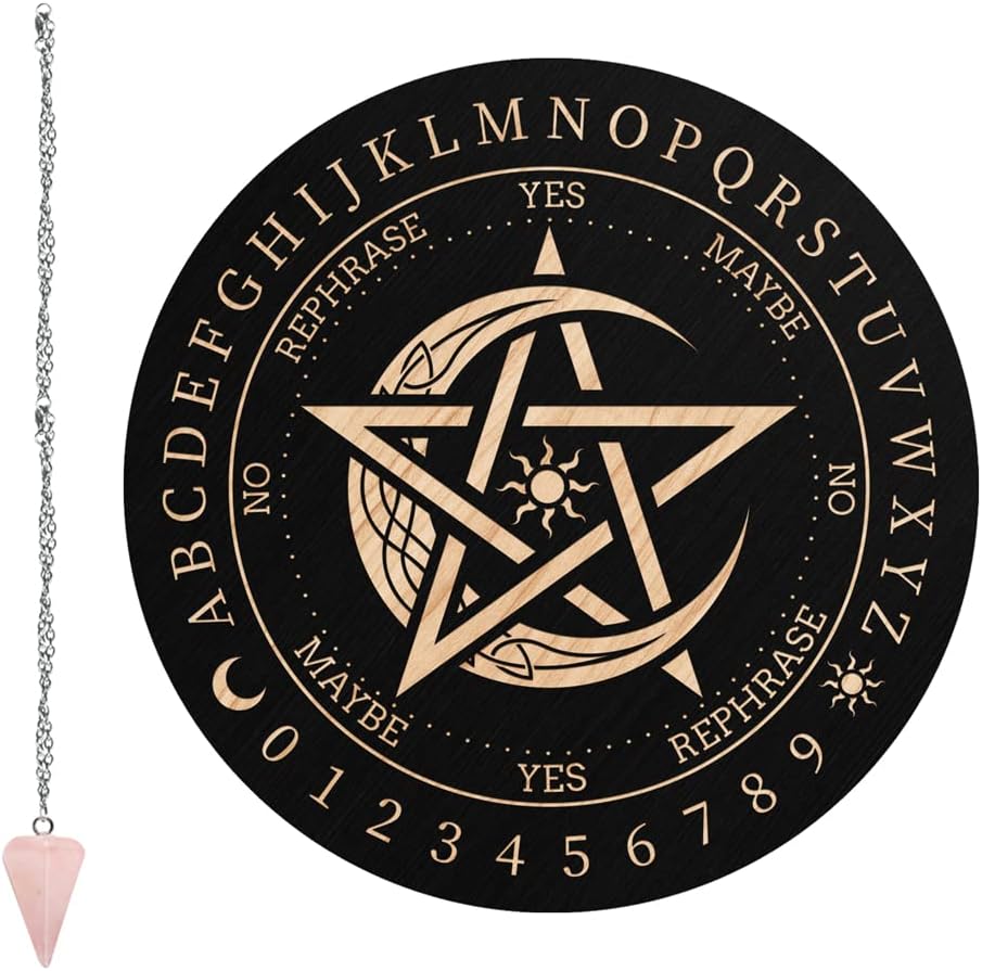 Pendulum Board Pentagram Dowsing Divination Metaphysical Message Board ...