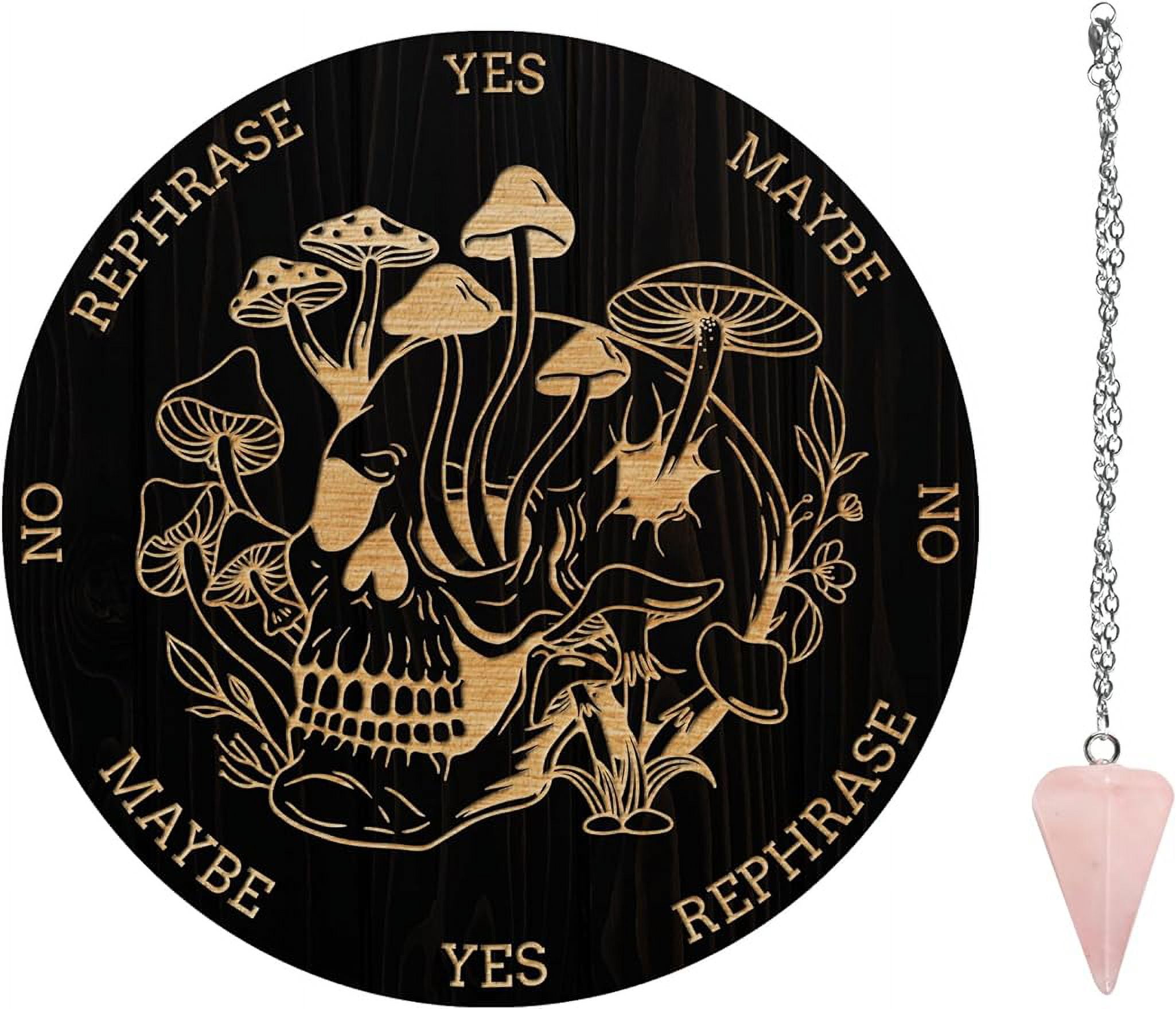 Pendulum Board Set Wooden Dowsing Divination Board Metaphysical Message ...