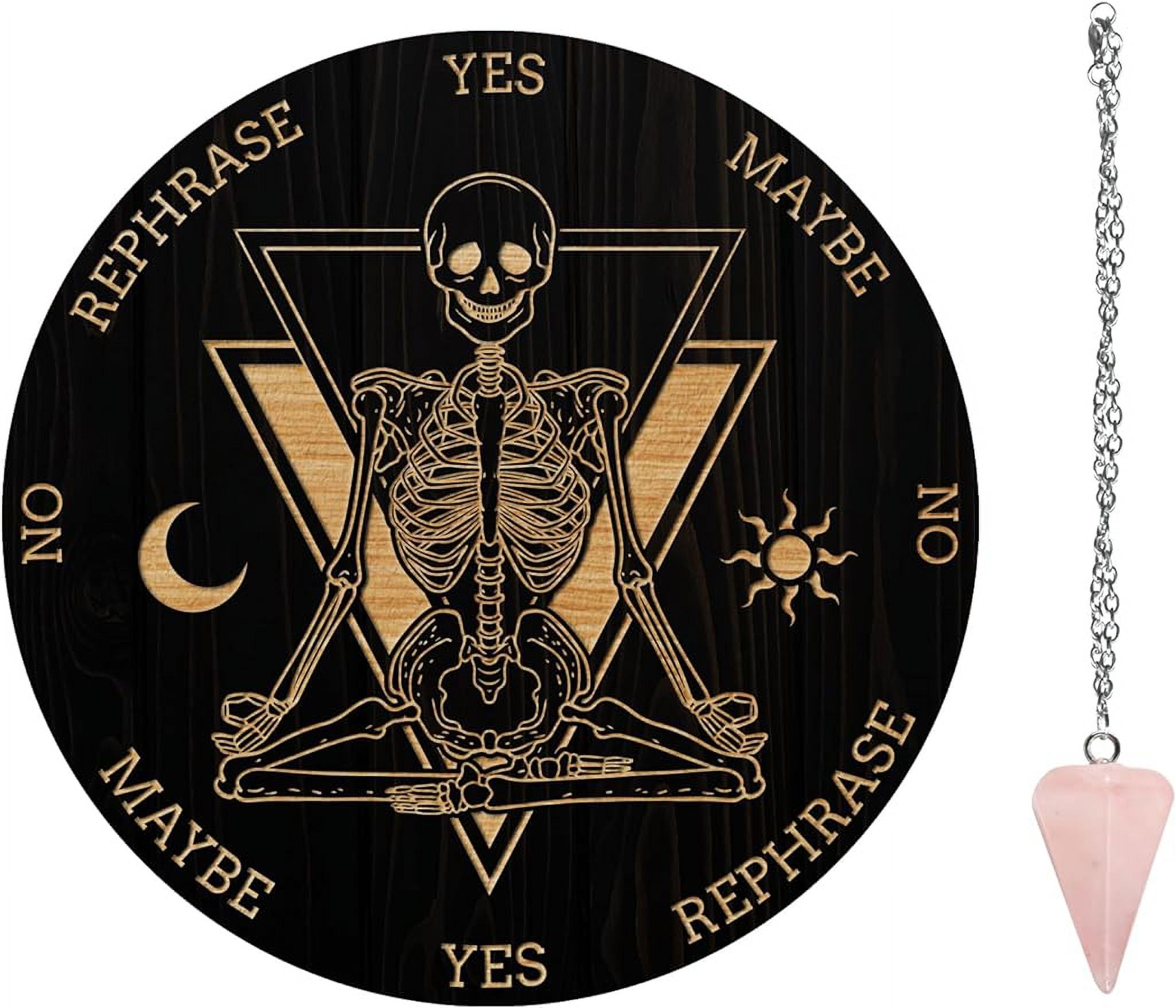 Pendulum Board Set Wooden Dowsing Divination Board Metaphysical Message ...