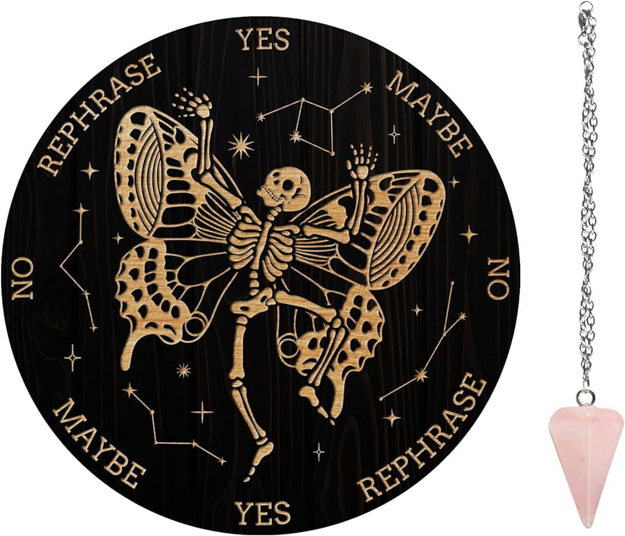 Pendulum Board Set Wooden Dowsing Divination Board Metaphysical Message ...