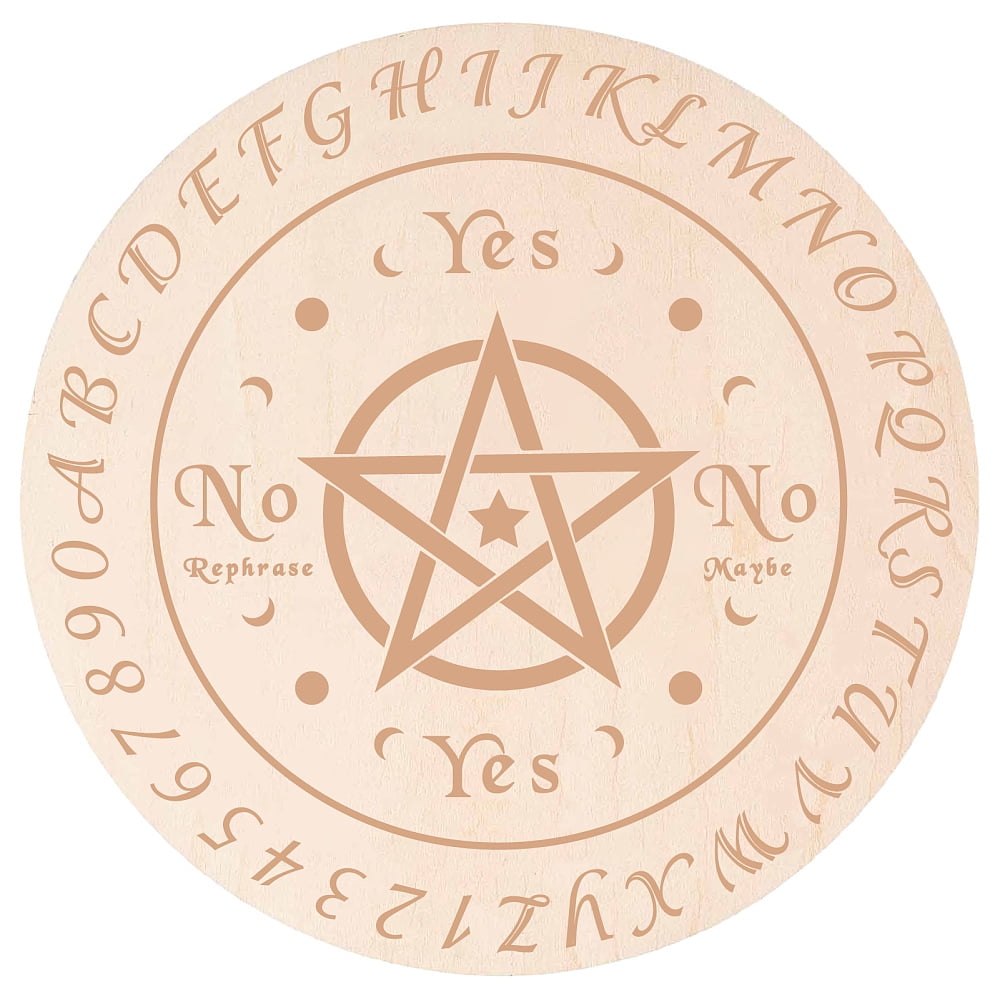 Pendulum Board Wood 9.8 Inch Star Pattern Wooden Divination Metaphysics ...