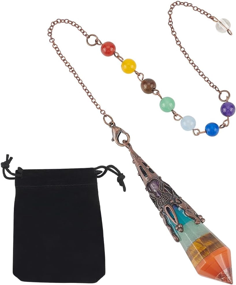 Pendulum Bulk Dowsing Healing Divination Hexagonal Pointed 7 Stones ...