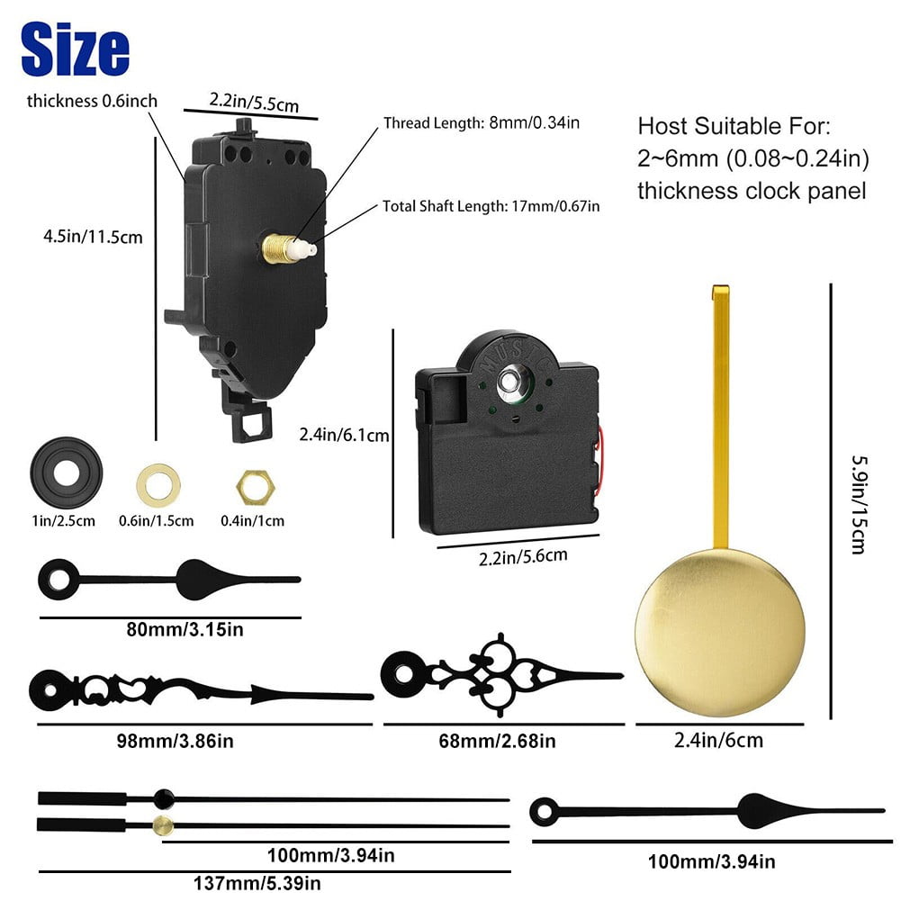 Pendulum Clock Movement Kit with Music Box and DIY Parts for Wall ...