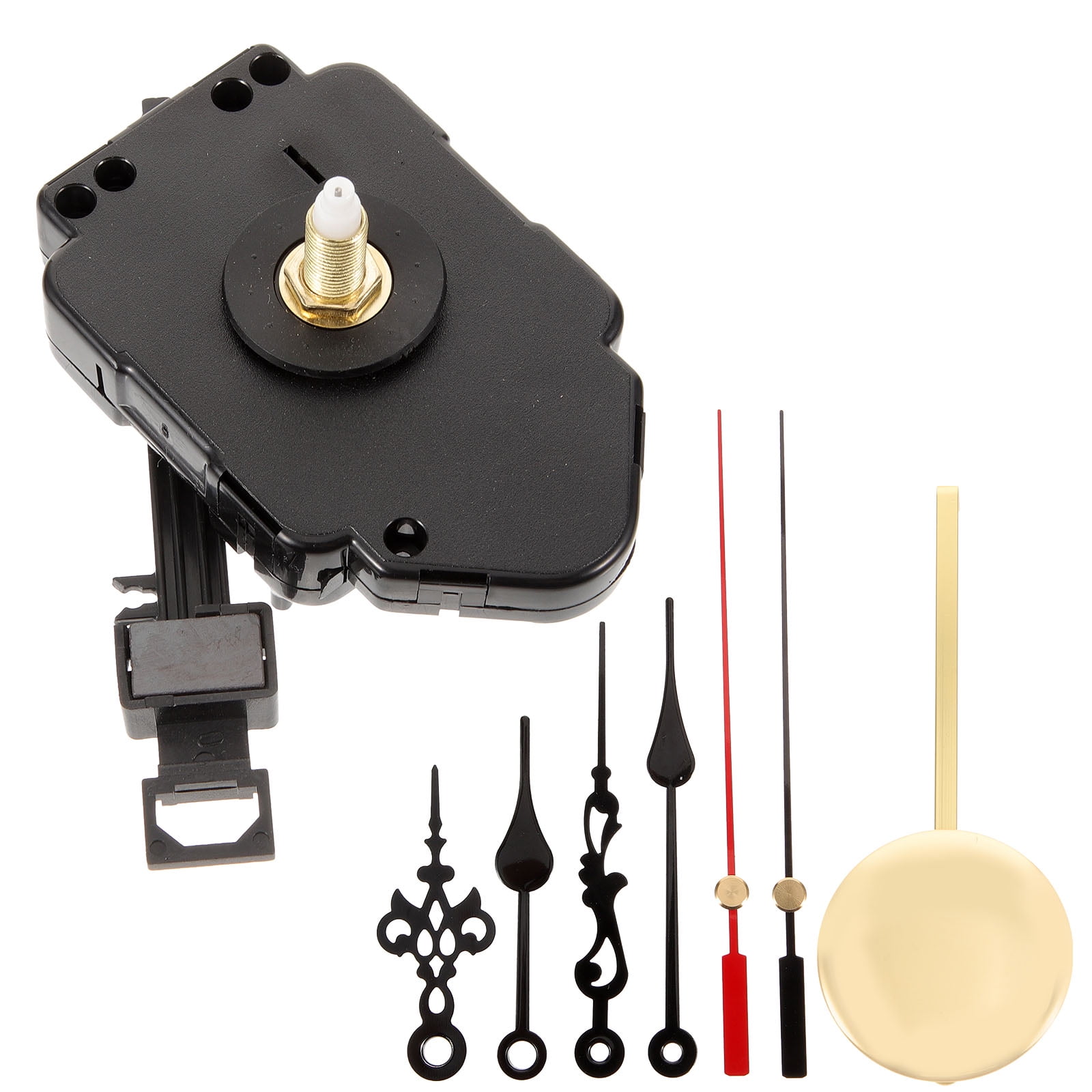 DIY Wall Clock Movement Kit with Pendulum Set for Replacement Black ...