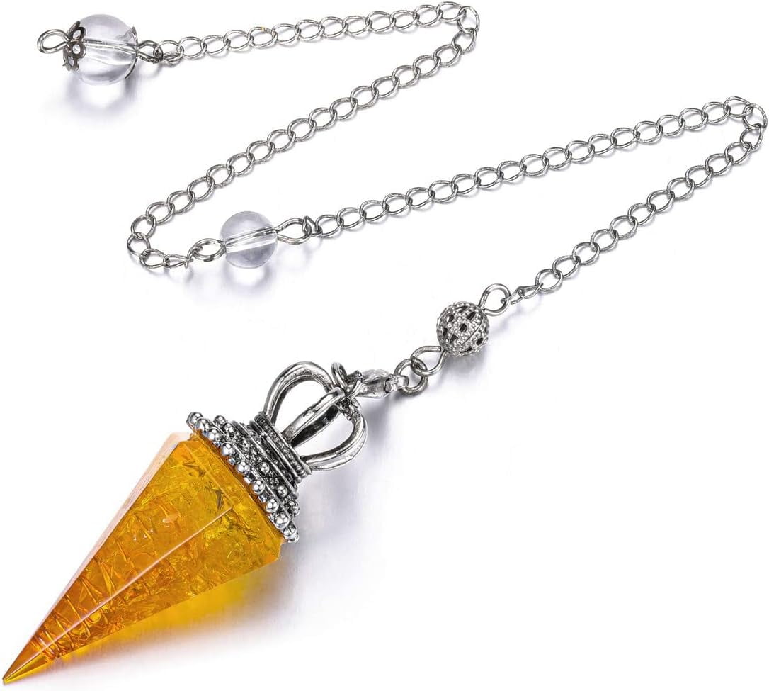 Pendulum Crystal,Citrine Dowsing Crystals Pendulum Divination Scrying ...