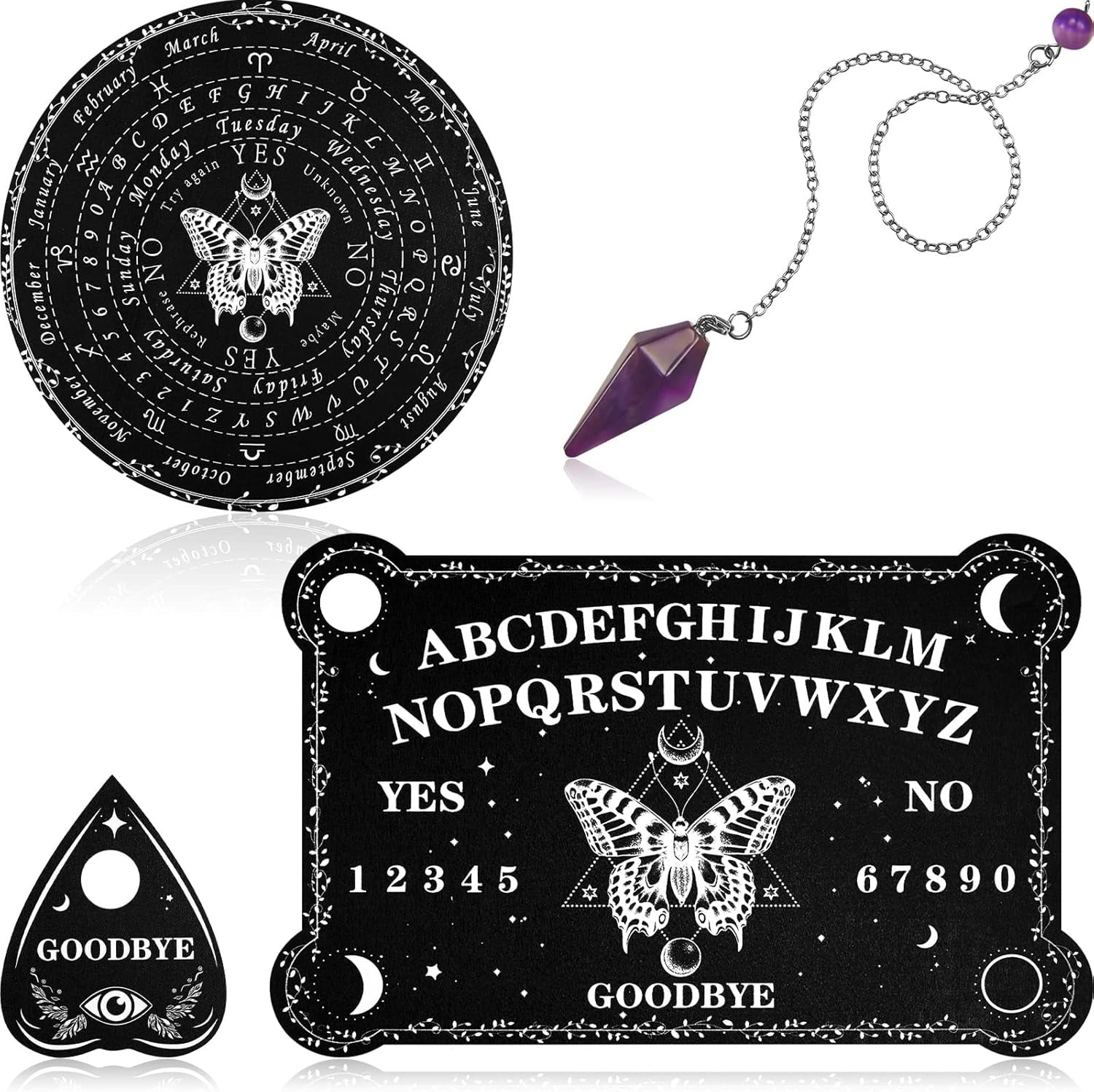 Pendulum Dowsing Divination Board with Amethyst Set Metaphysical ...