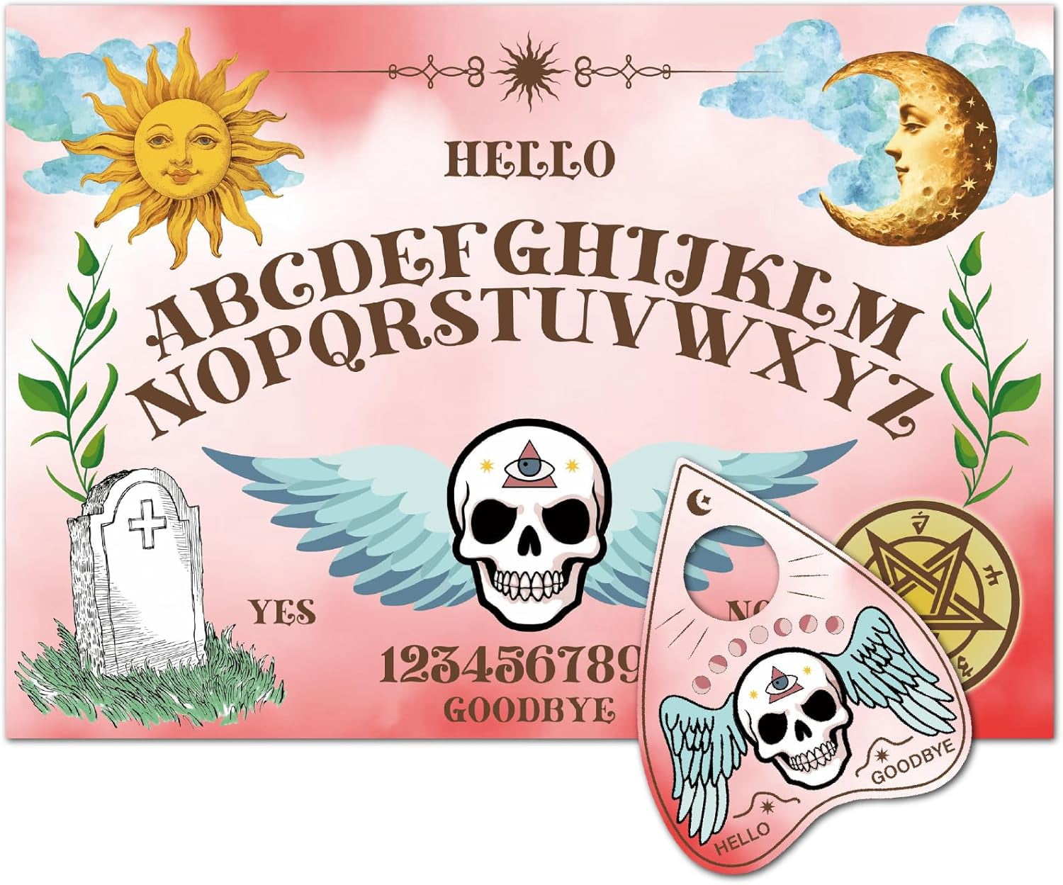 Pendulum Dowsing Divination Board Set Rectangle Talking Board with ...