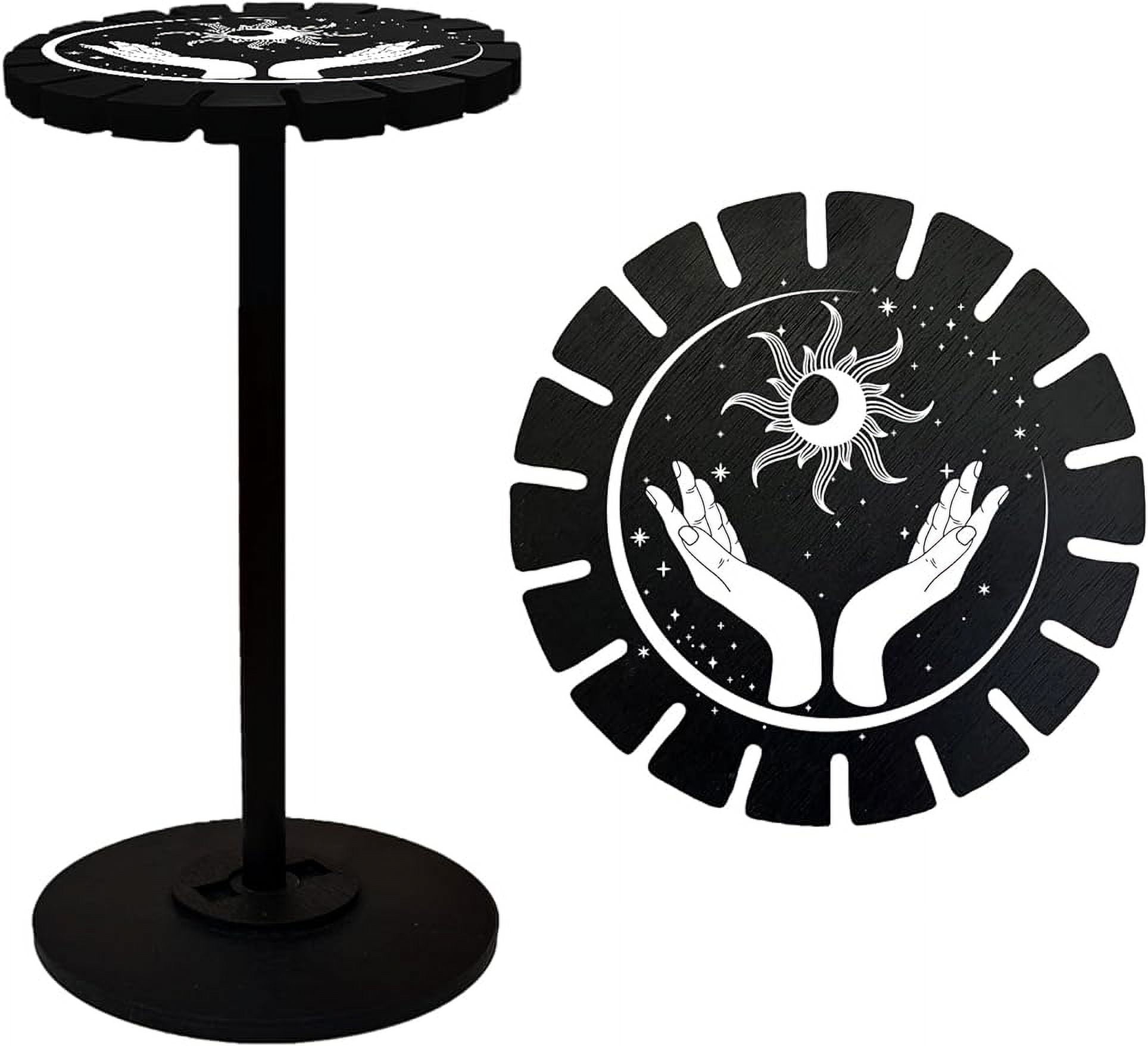 Pendulum Holder Crystal Shelf Wooden Pendulum Display Rack with Moon ...