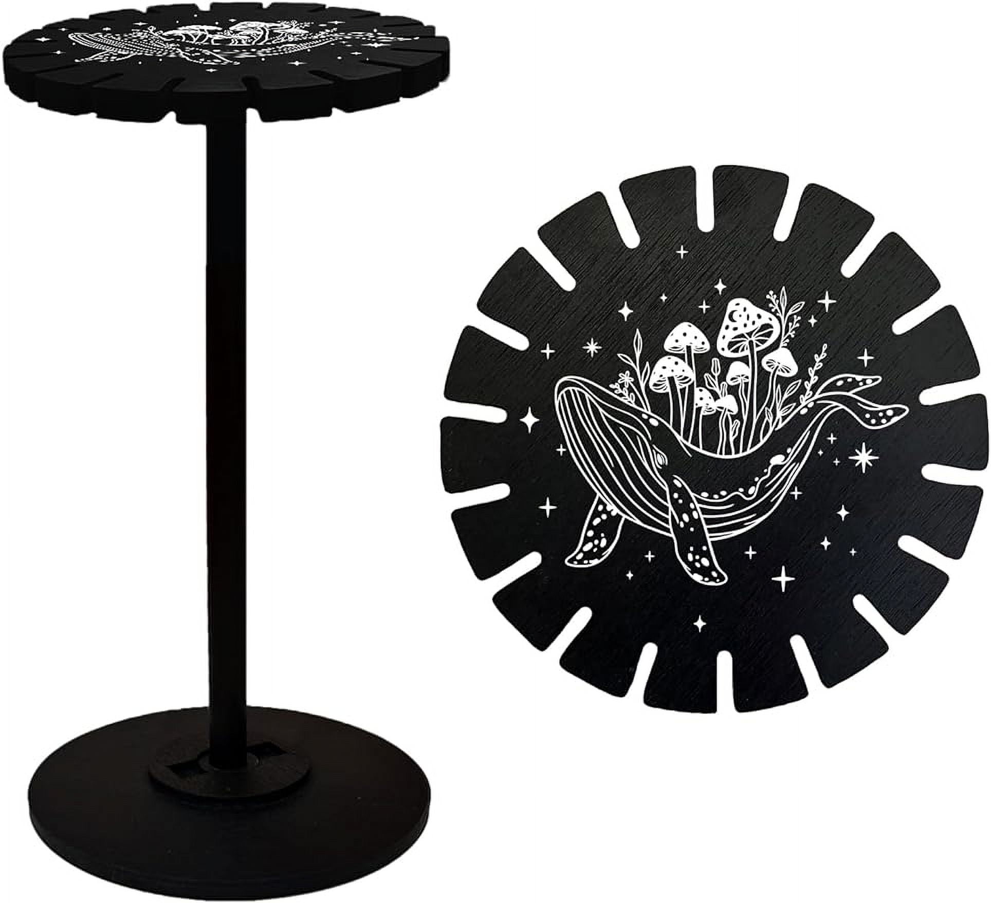 Pendulum Holder Crystal Shelf Wooden Pendulum Wheel Display Rack Black ...