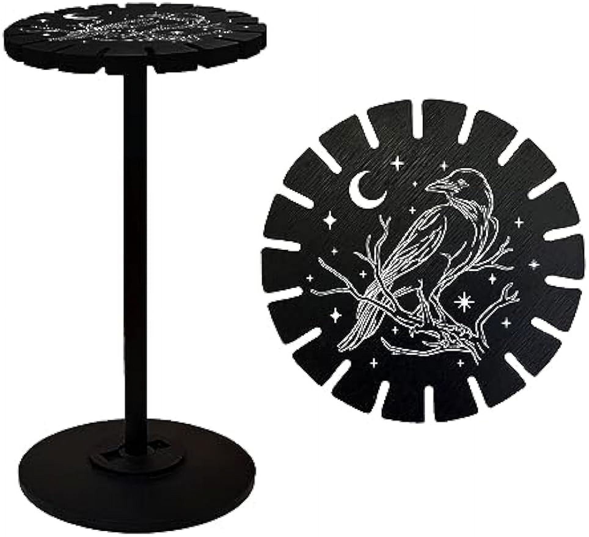 Pendulum Holder Crystal Shelf Wooden Pendulum Wheel Display Rack Black ...