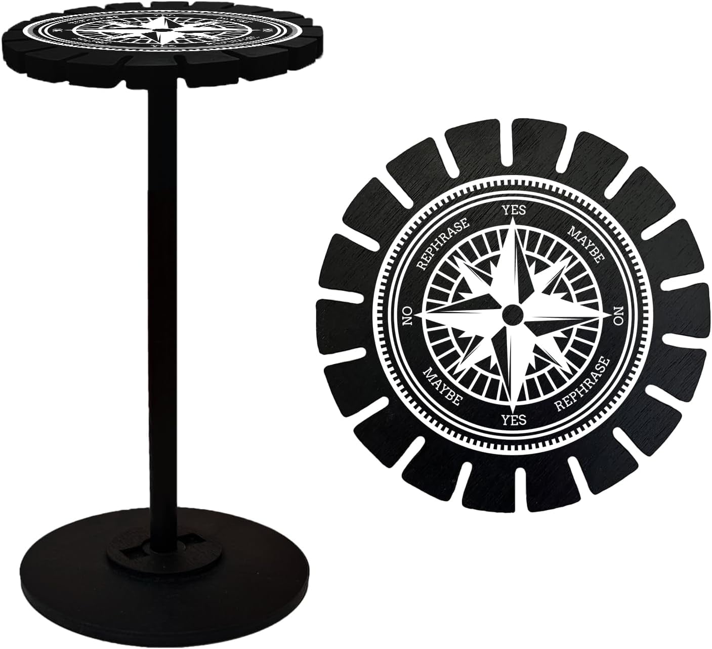 Pendulum Holder Crystal Shelf Wooden Pendulum Wheel Display Rack Black ...