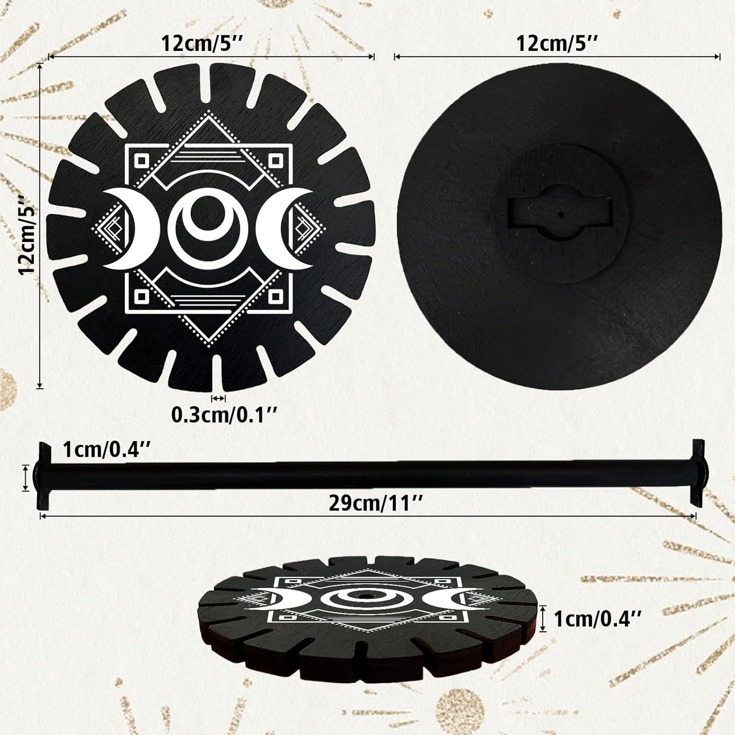 Pendulum Holder Wooden Pendulum Display Stand Stones Rocks Crystal ...