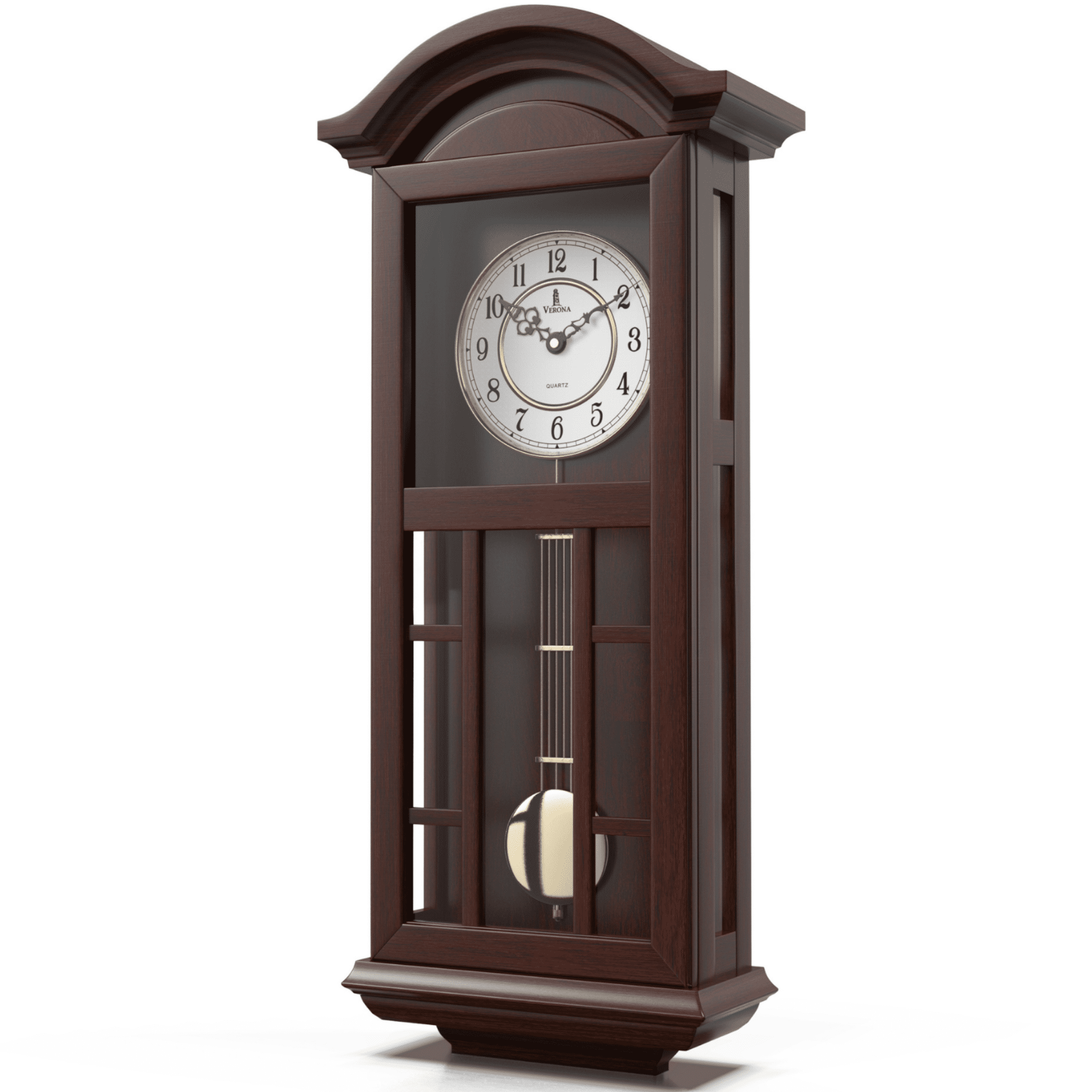Pendulum Wall Clock Battery Operated - Quartz Wood Pendulum Clock ...