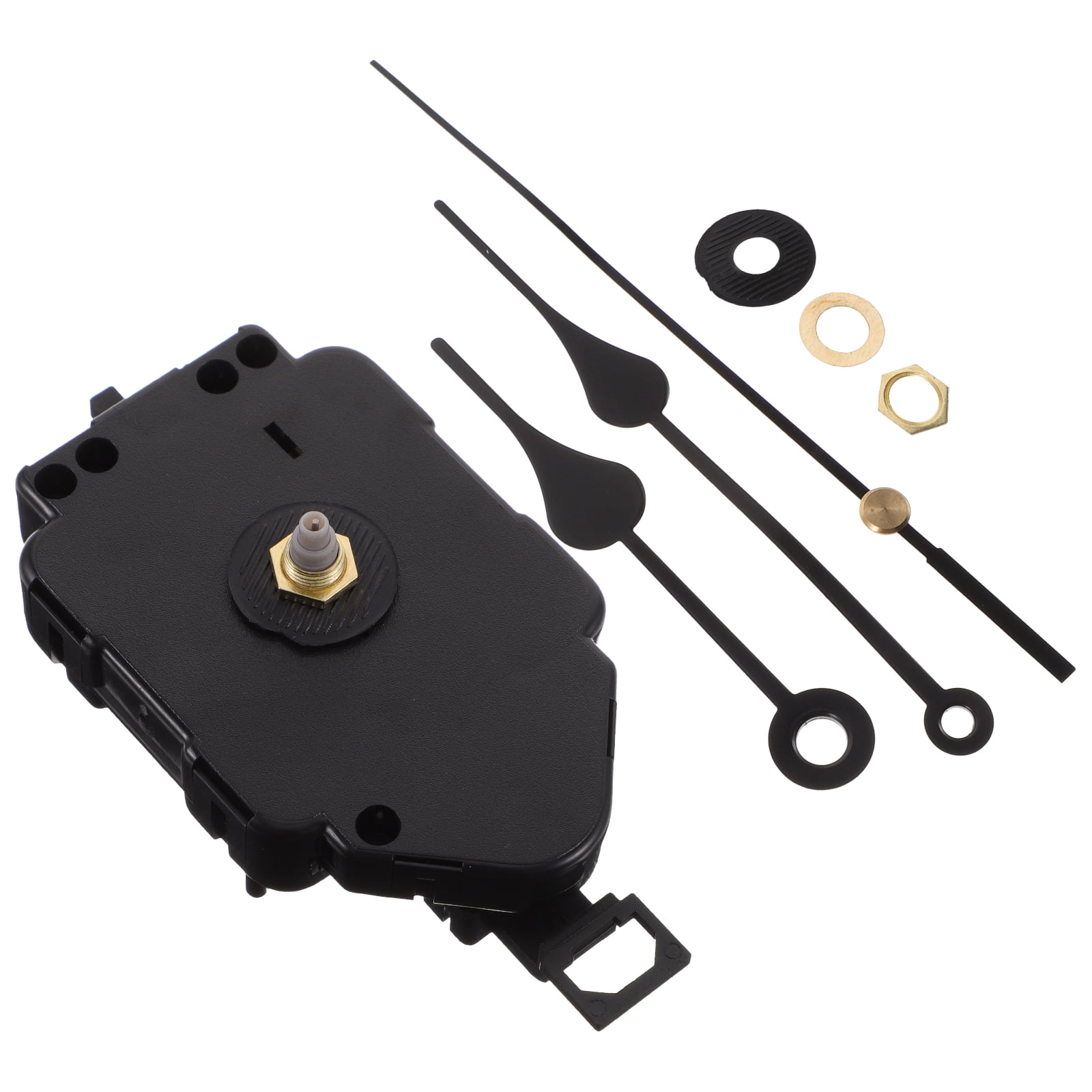 HOMEMAXS Black Plastic Quartz Clock Mechanism Kit for Replacement 1 Set ...