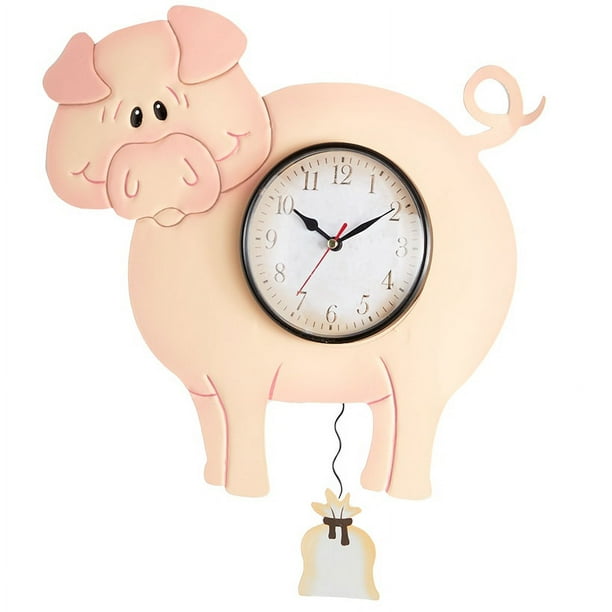 Pendulum Wall Clocks - Rustic Farmhouse Kitchen Clock - Pig - Walmart ...