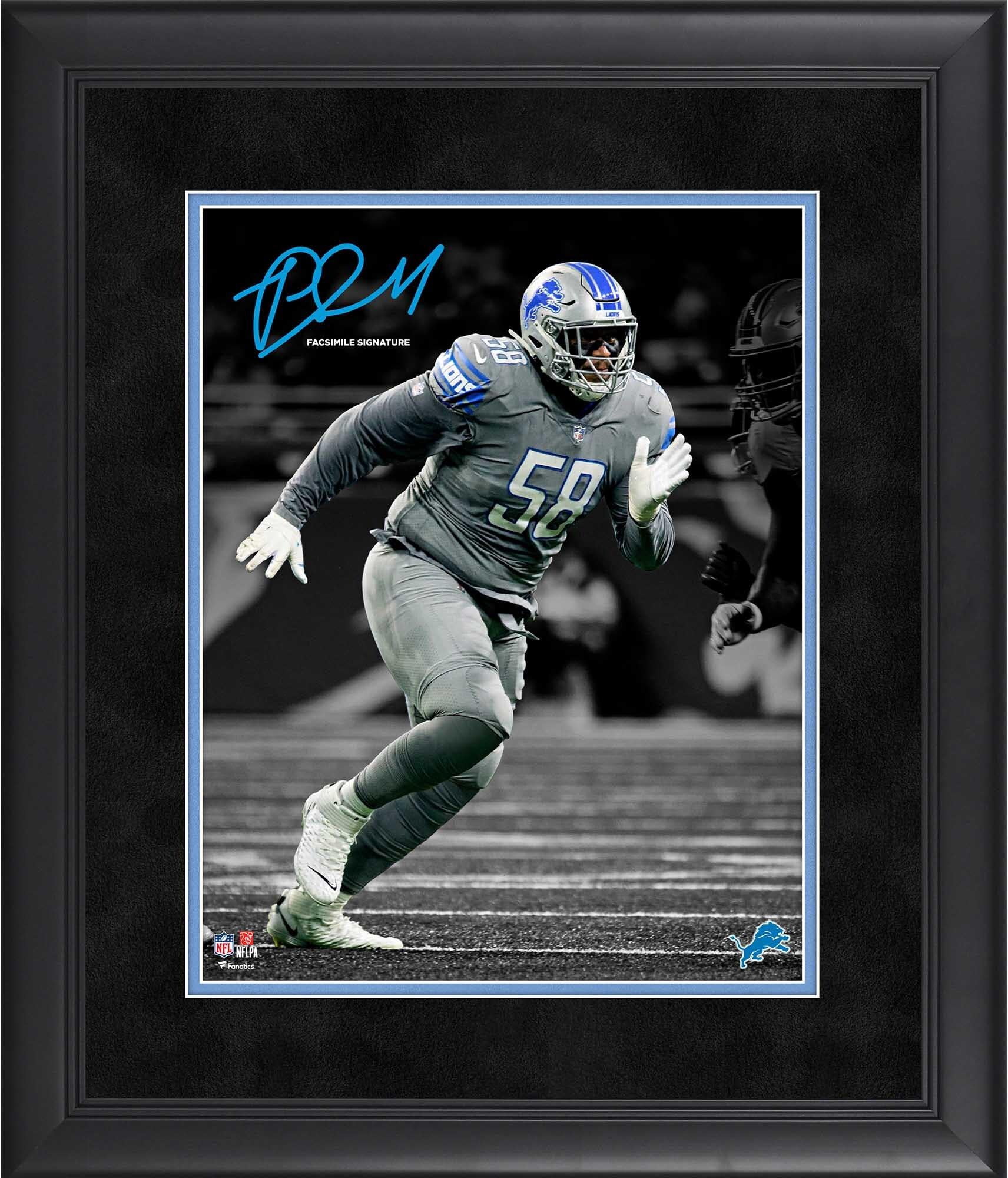 Penei Sewell Detroit Lions Framed 11" x 14" Spotlight Photograph ...