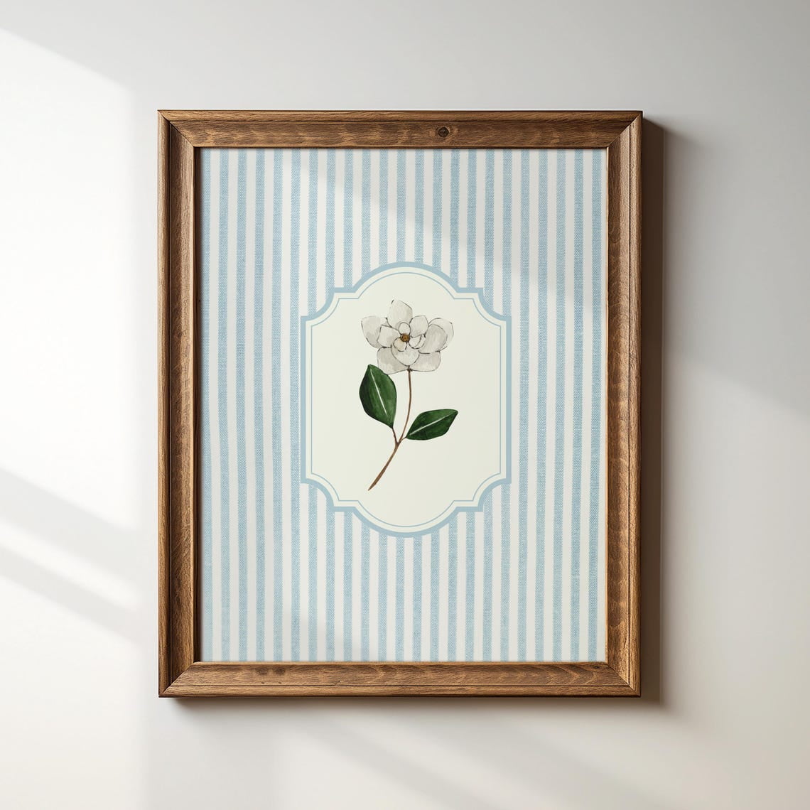 Penelope Striped Magnolia Art Print, Trendy Decor, Abstract Vintage ...