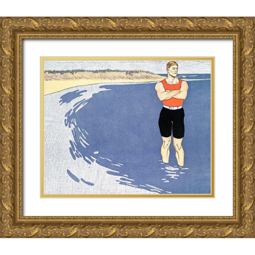 Penfield, Edward 14x12 Gold Ornate Wood Framed with Double Matting ...