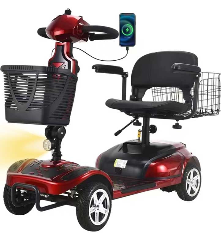 PengJie Heavy Duty Mobility Scooter for Adults Wheelchair Device for Travel, Elderly, 350 lbs ...