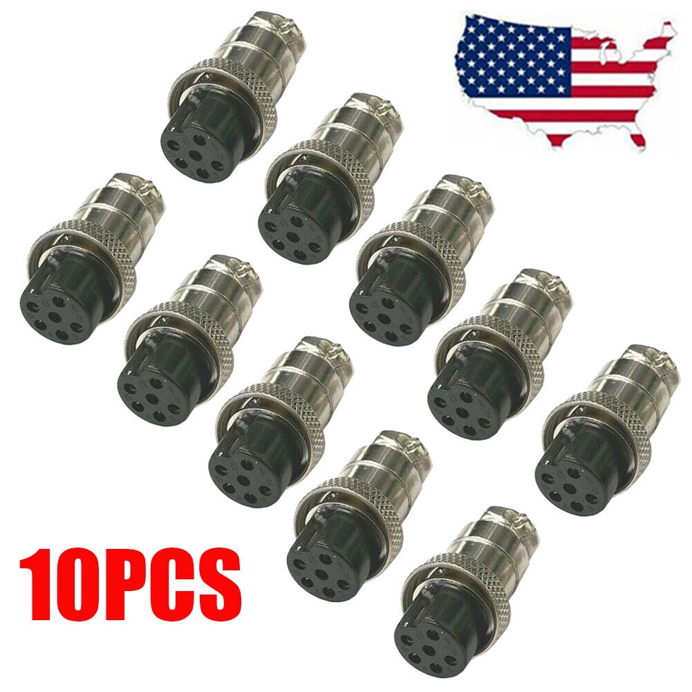 Pengug 10 X Ham &CB Radio MIC Microphone Connector Plug Socket 2/4/5/6 ...