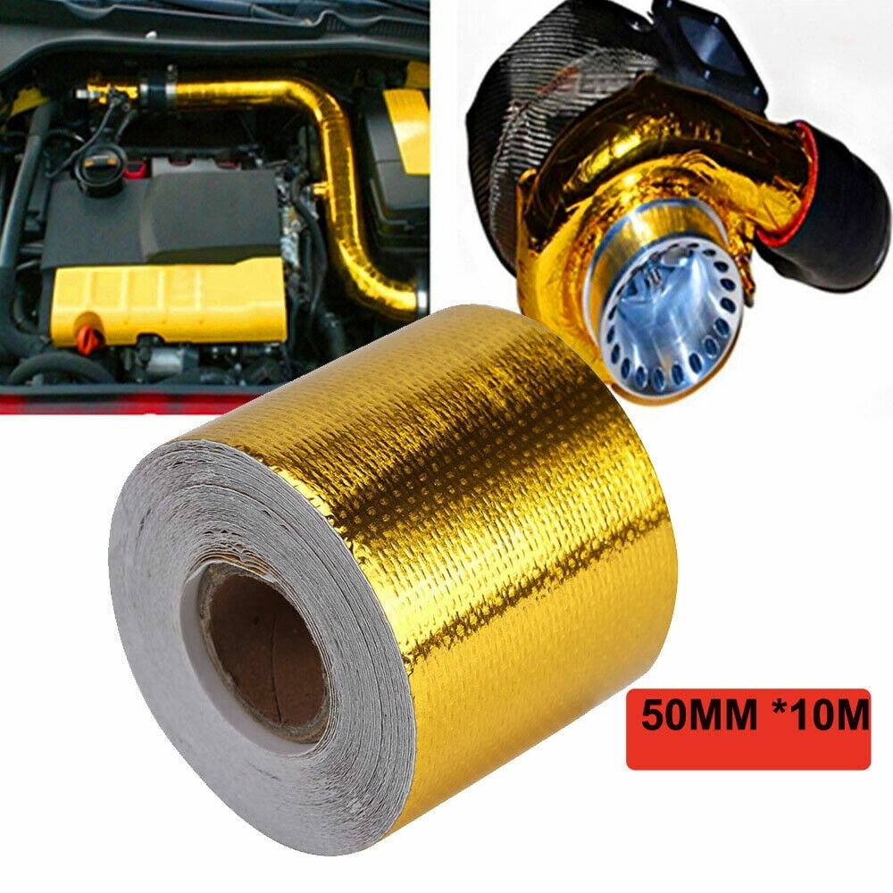 Pengug 2" 33FT Gold Intake Heat Reflective Tape Wrap Self Adhesive High ...