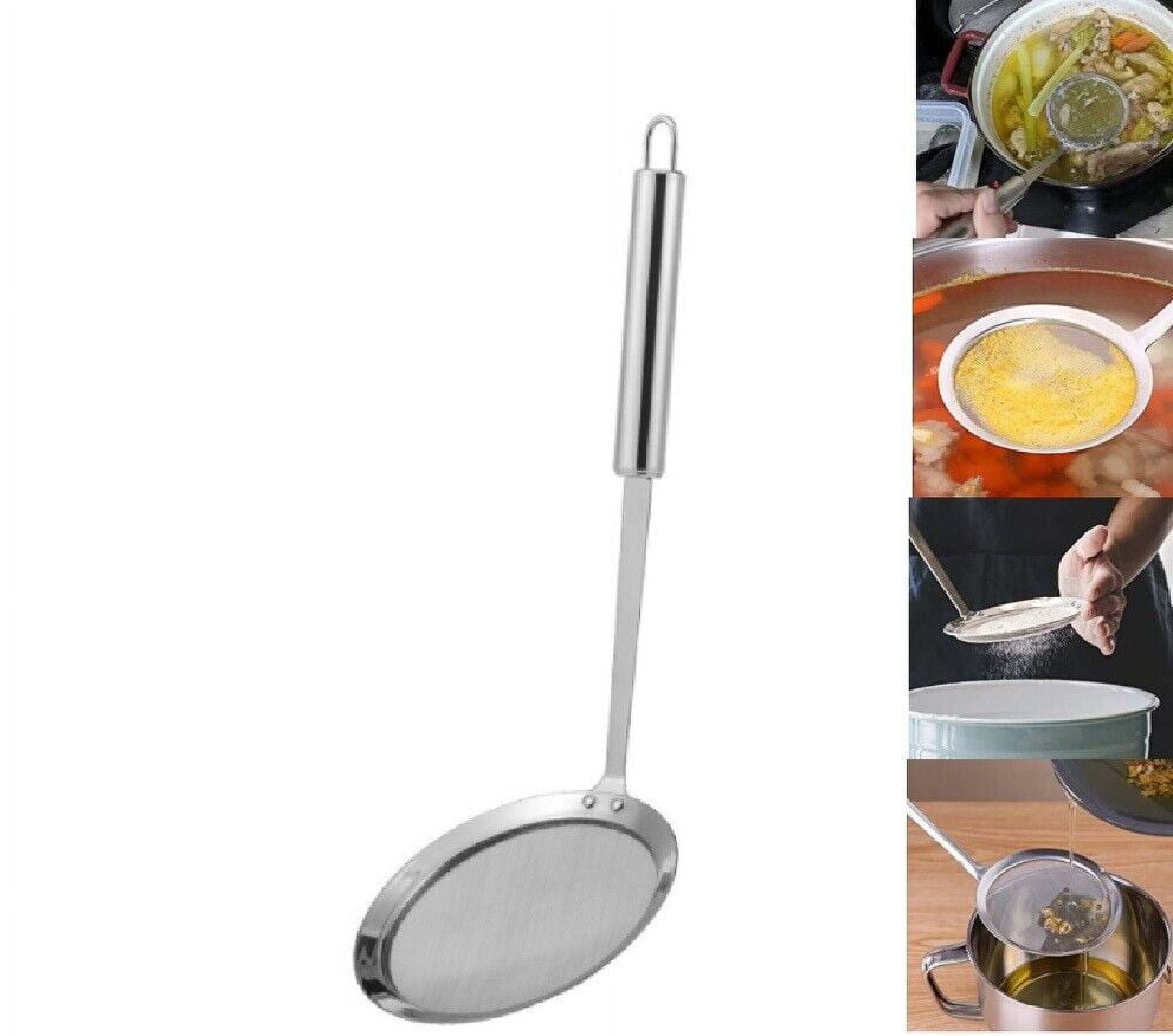 Pengug 304 Stainless Steel Fine Mesh Skimmer Spoon – Oil Filter & Fat ...