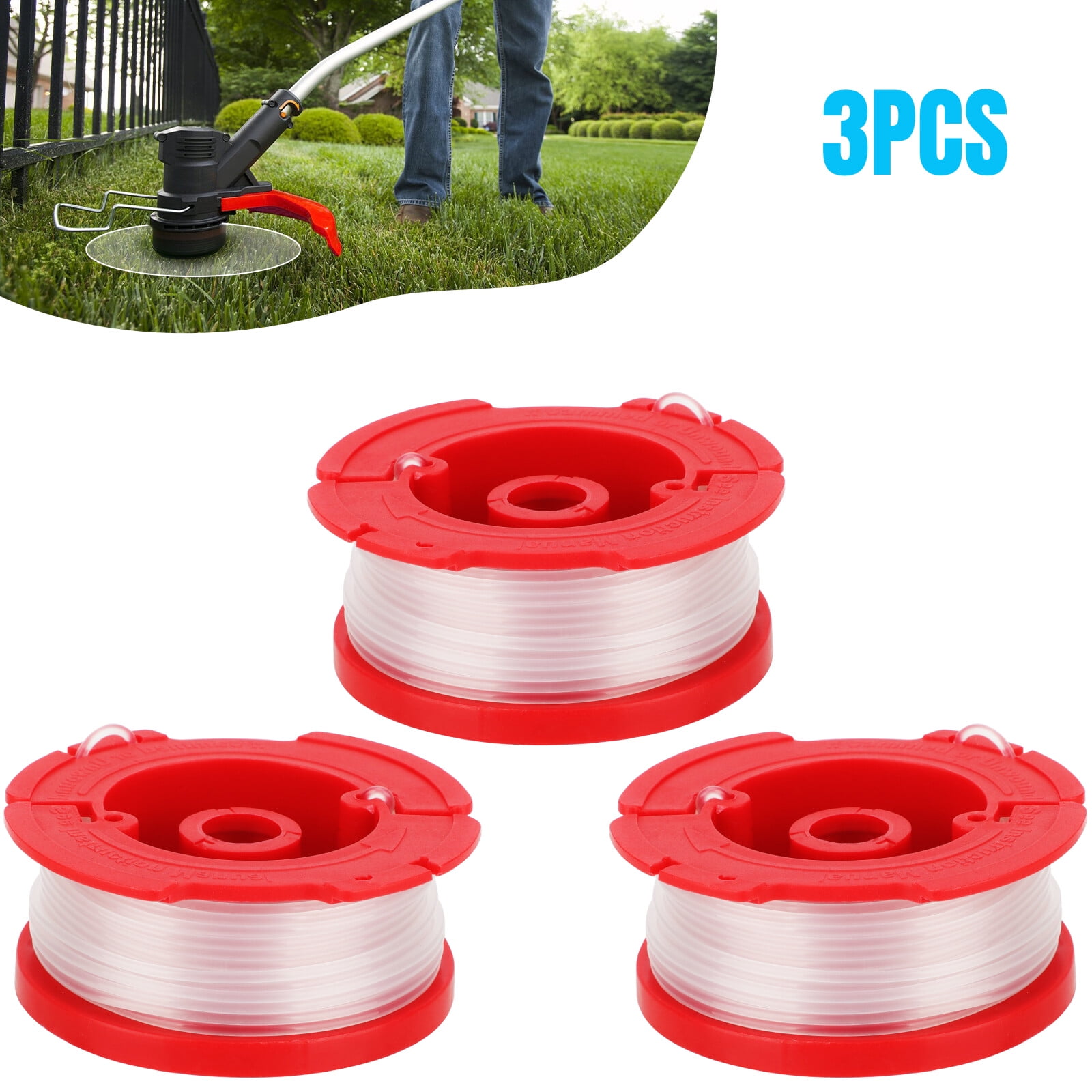 Pengug 3x 30ft Replacement String Weed Grass Trimmer Line Spool For ...
