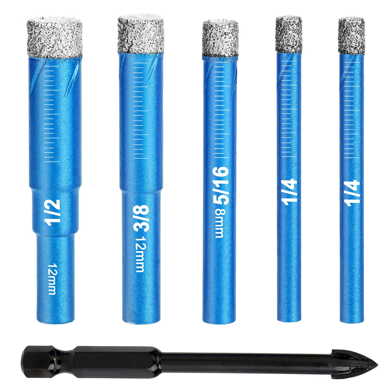 Pengug 6PCS Dry Diamond Drill Bits Set for Porcelain Ceramic Granite ...