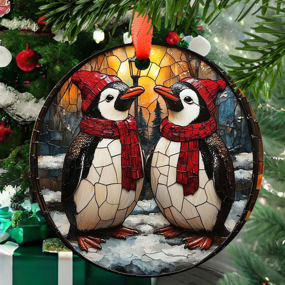 Penguin 13 Ceramic/Acrylic Christmas Ornament, Gentle Mom Thank-You ...