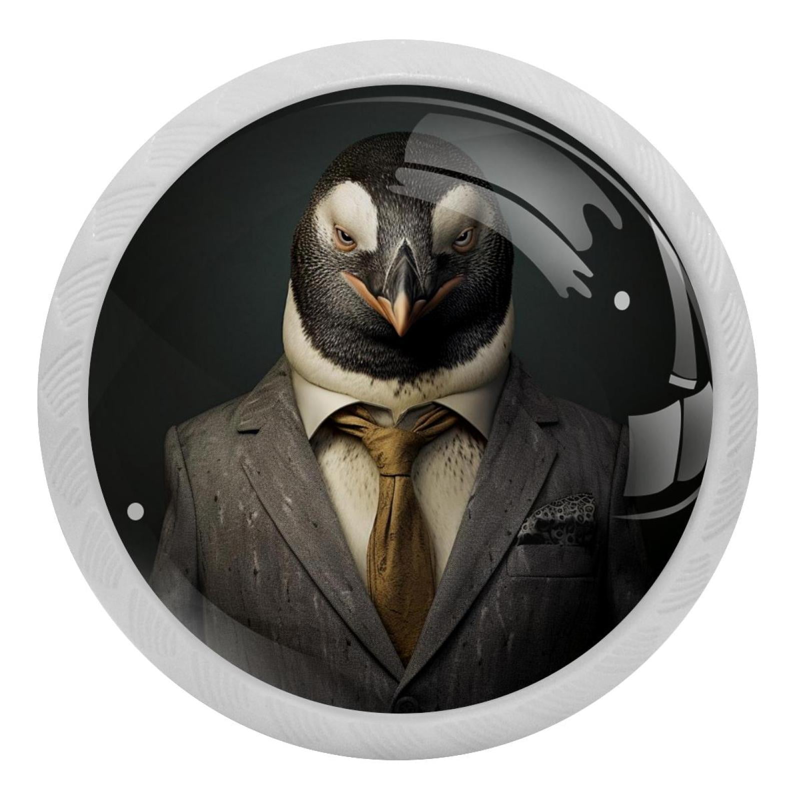 Penguin Animal Pattern 4PCS Cabinet Knobs Pulls Fluorescent Drawer ...