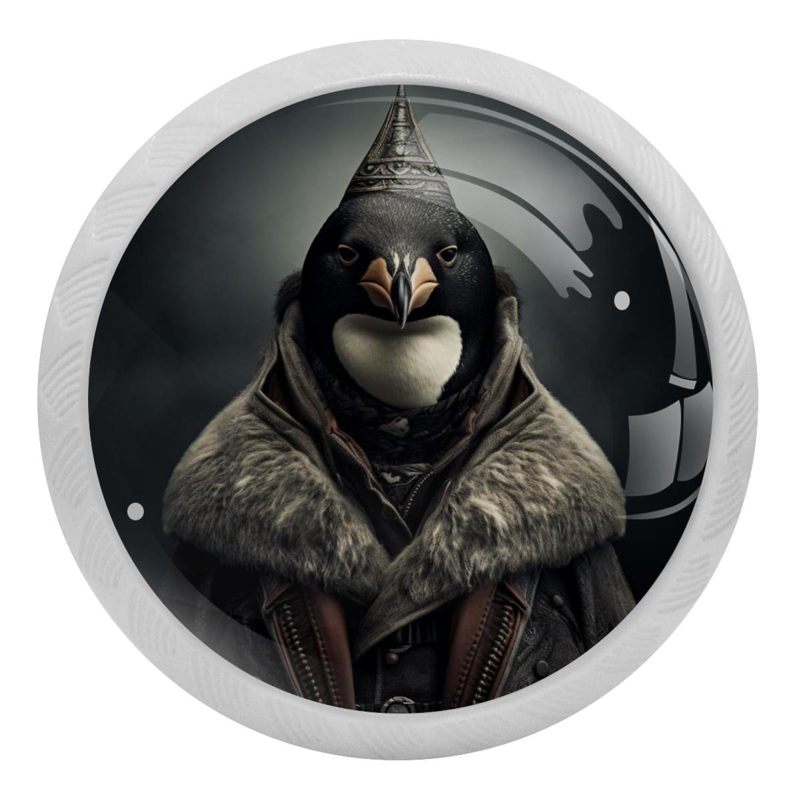 Penguin Animal Pattern 4PCS Cabinet Knobs Pulls Fluorescent Drawer ...