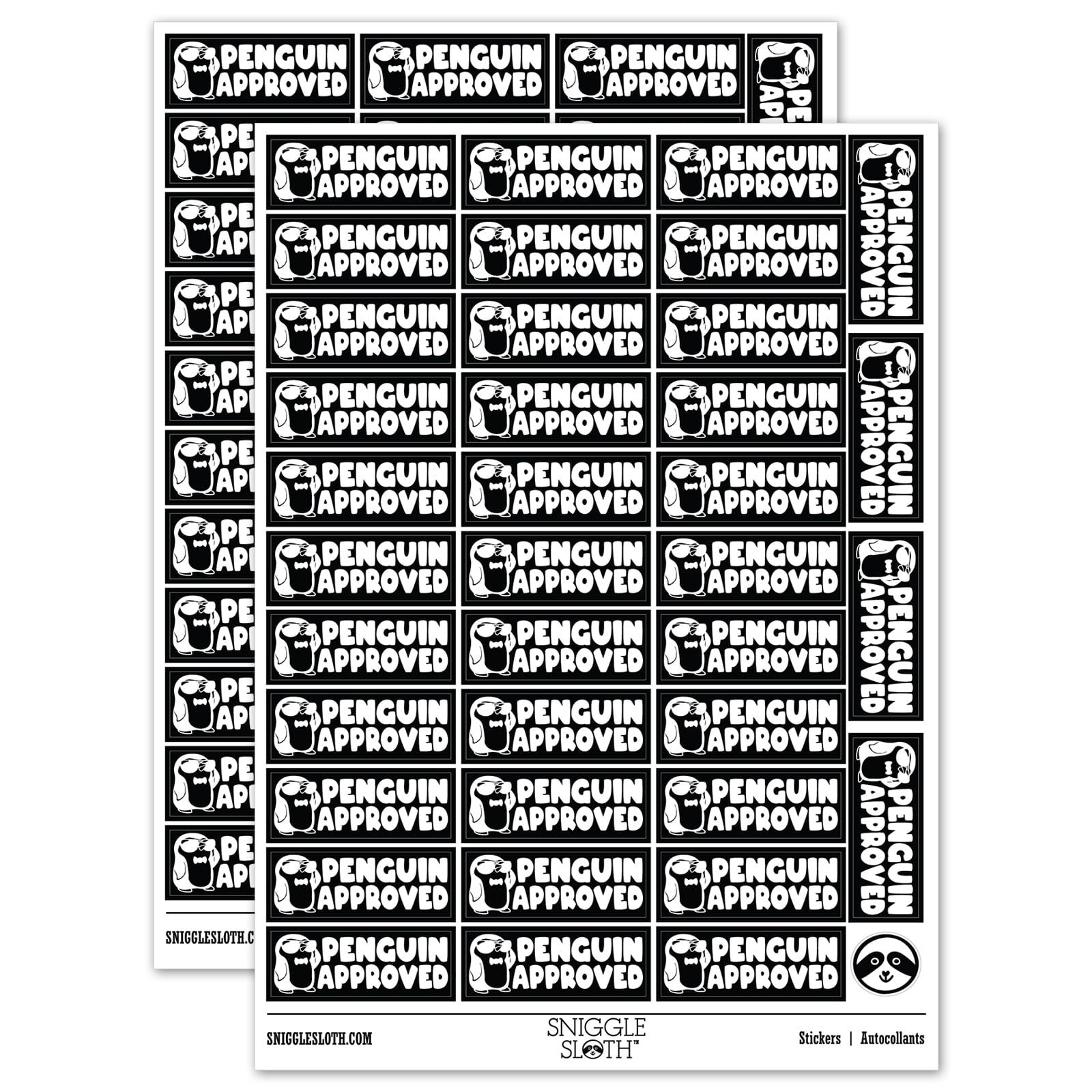 Penguin Approved Teacher Student School Sticker Set - Black - Matte ...