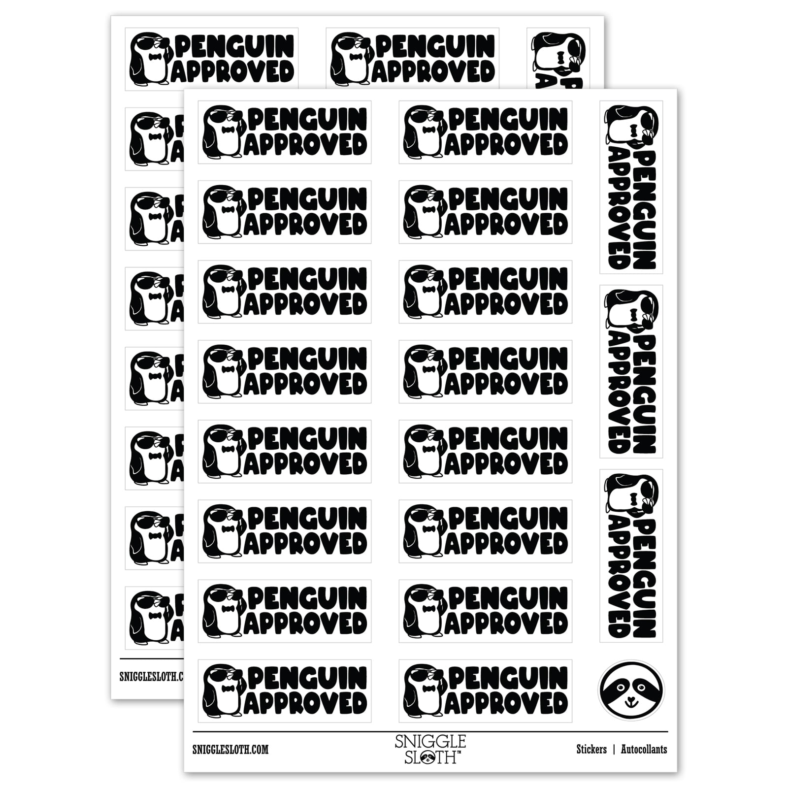 Penguin Approved Teacher Student School Sticker Set - White - Matte ...
