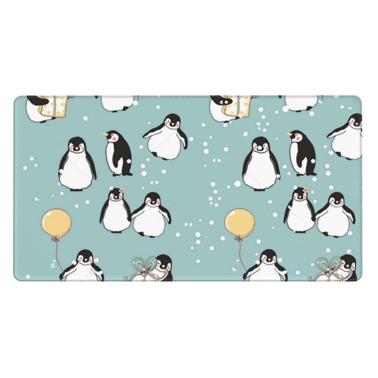 Penguin Balloon Snowflake Mousepad Large Mouse Pad Desk Pad Computer ...