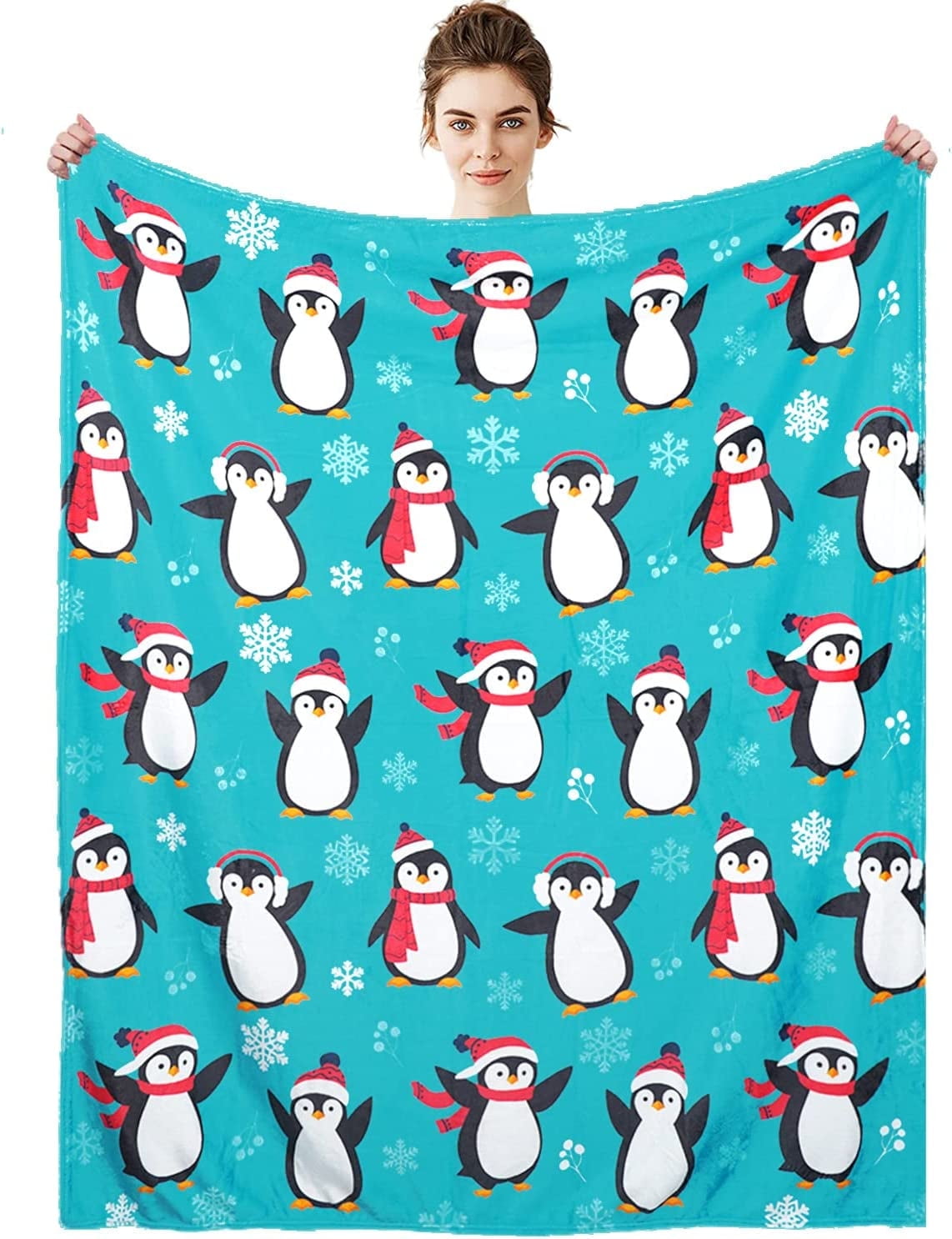 Penguin Blanket 50"x60" Adorable Penguin Throw Blanket for Boys Girl ...
