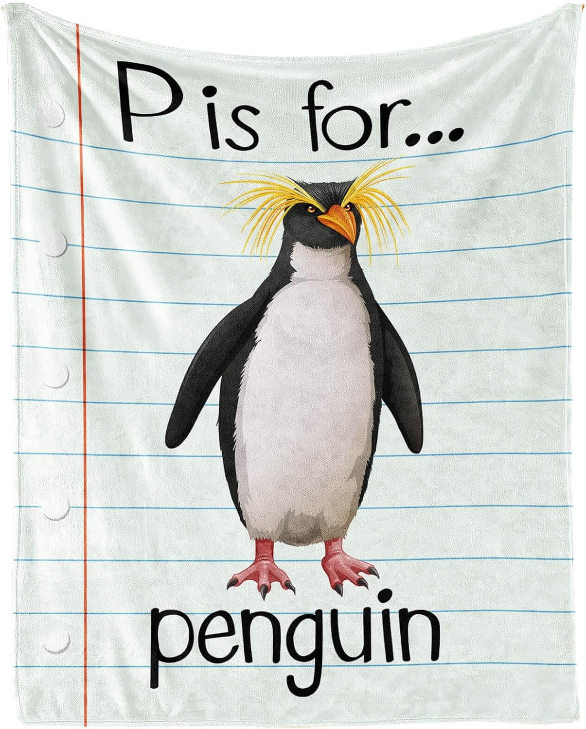 Penguin Blanket, 60"x80" Flannel Cute Penguins Themed Stuffed Animal ...
