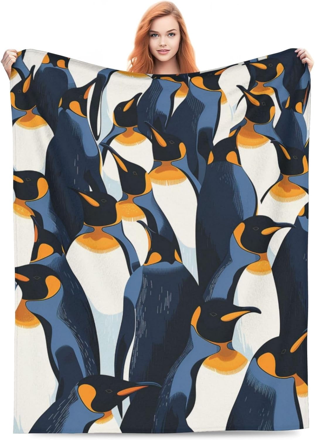 Penguin Blanket for Adults Kids, Flannel Penguin Blankets Gifts, Oil ...