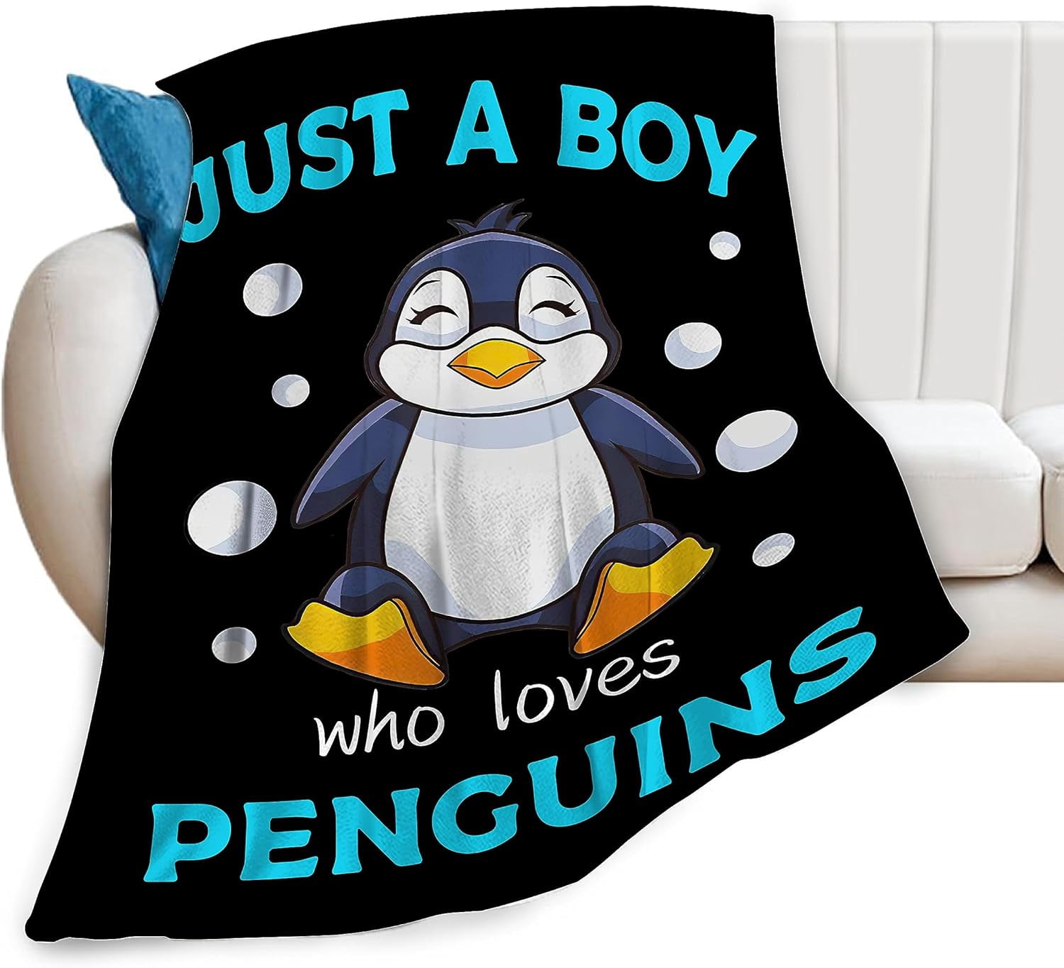 Penguin Blanket Soft Cozy Penguin Throw Blanket Super Fuzzy Fluffy Warm ...