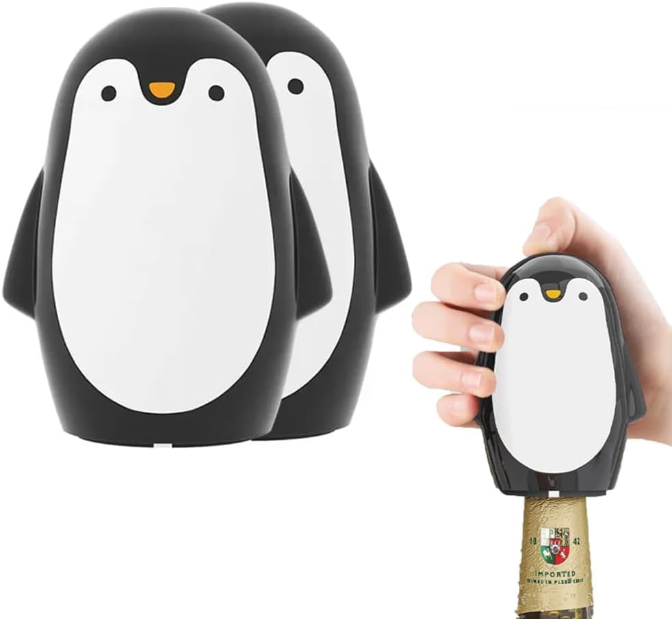 Penguin Bottle Opener,Portable Penguin-shaped Push Down Magnetic Beer ...