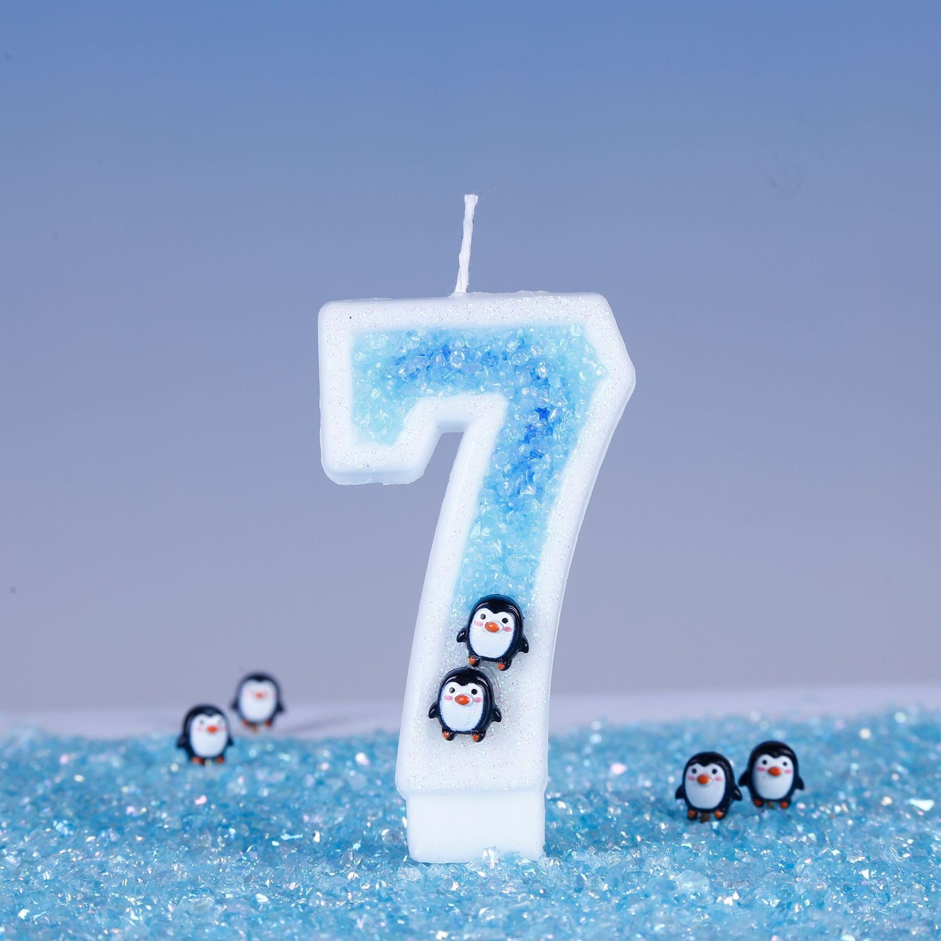 Penguin Candles Number 7 Birthday Candles Galaxy Theme Birthday Candle ...