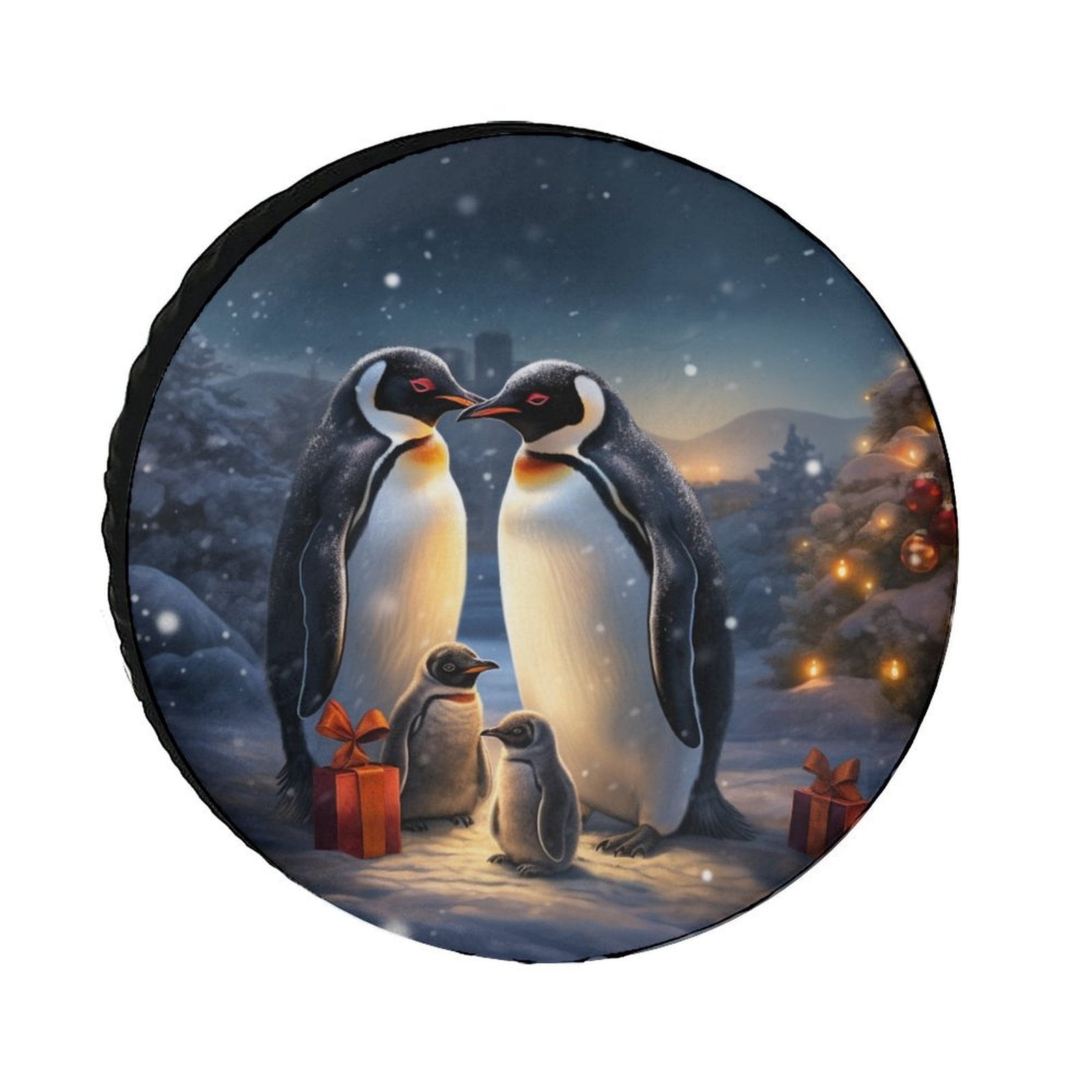 Penguin Christmas Snow Winter Animals Penguins Camping Spare Tire Cover ...