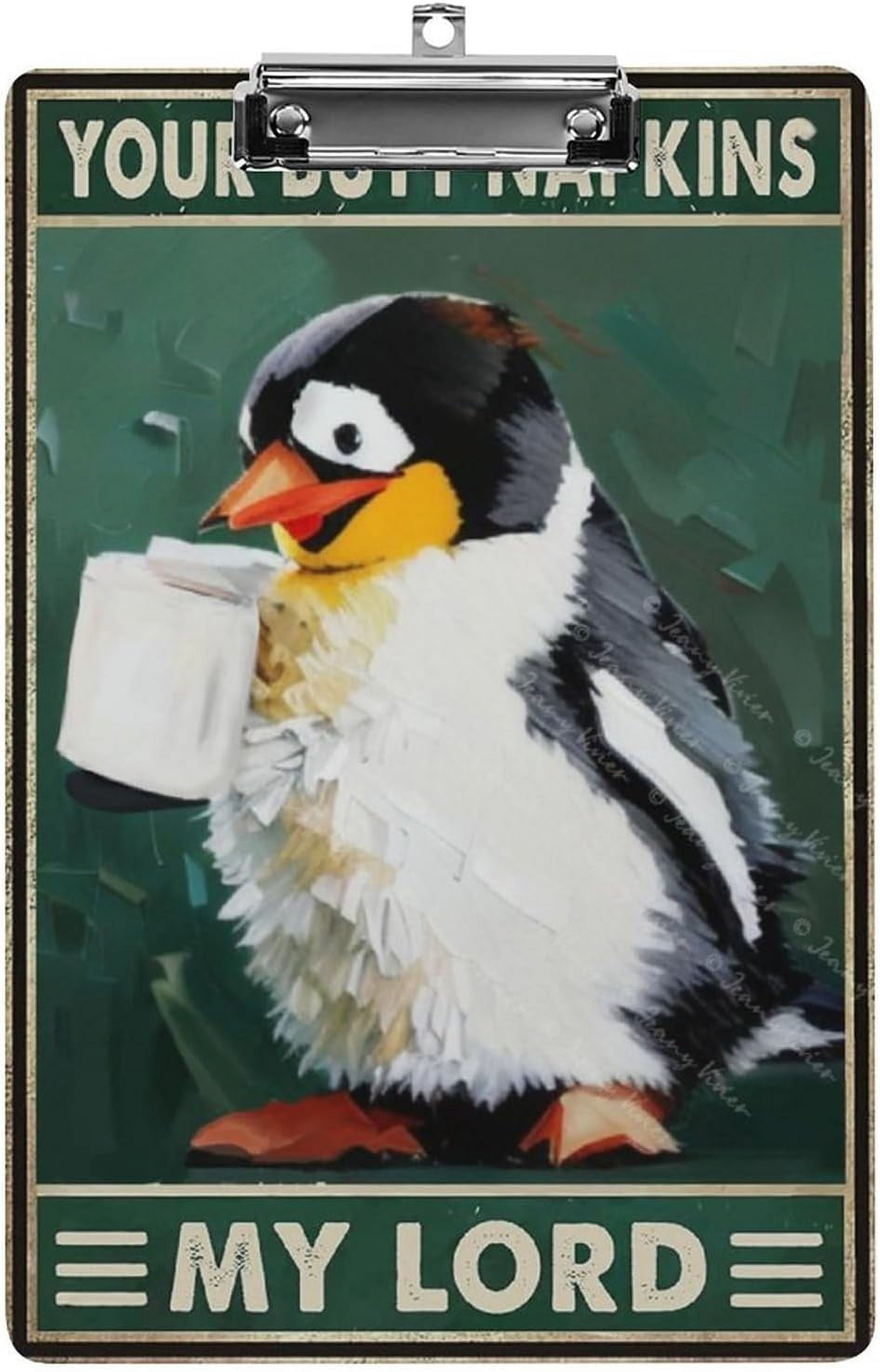 Penguin Clipboard Decorative Office School Hardboard Wooden Nursing ...