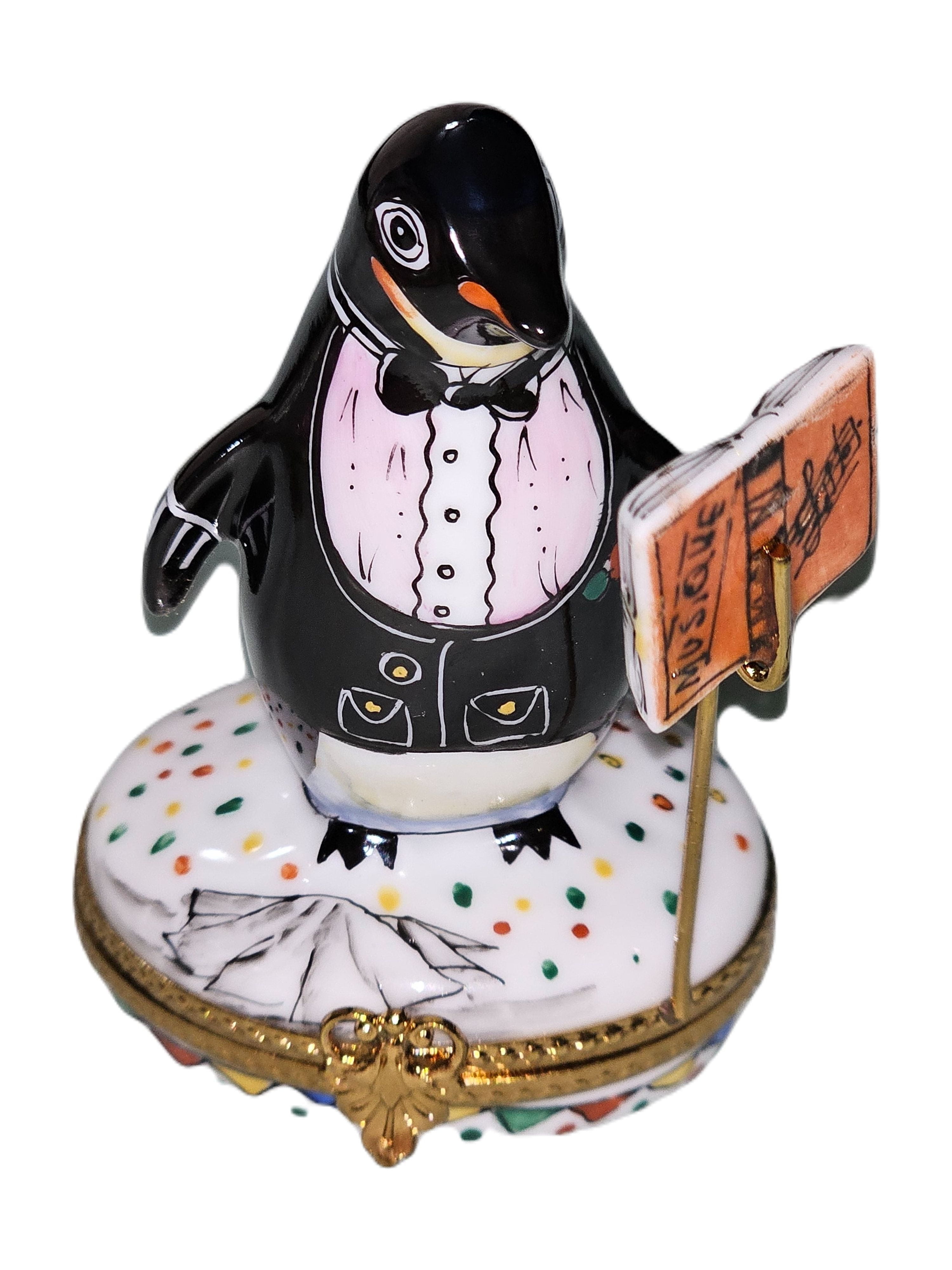 Penguin Conductor Limoges Box for Music Lovers Limoges Box Porcelain ...