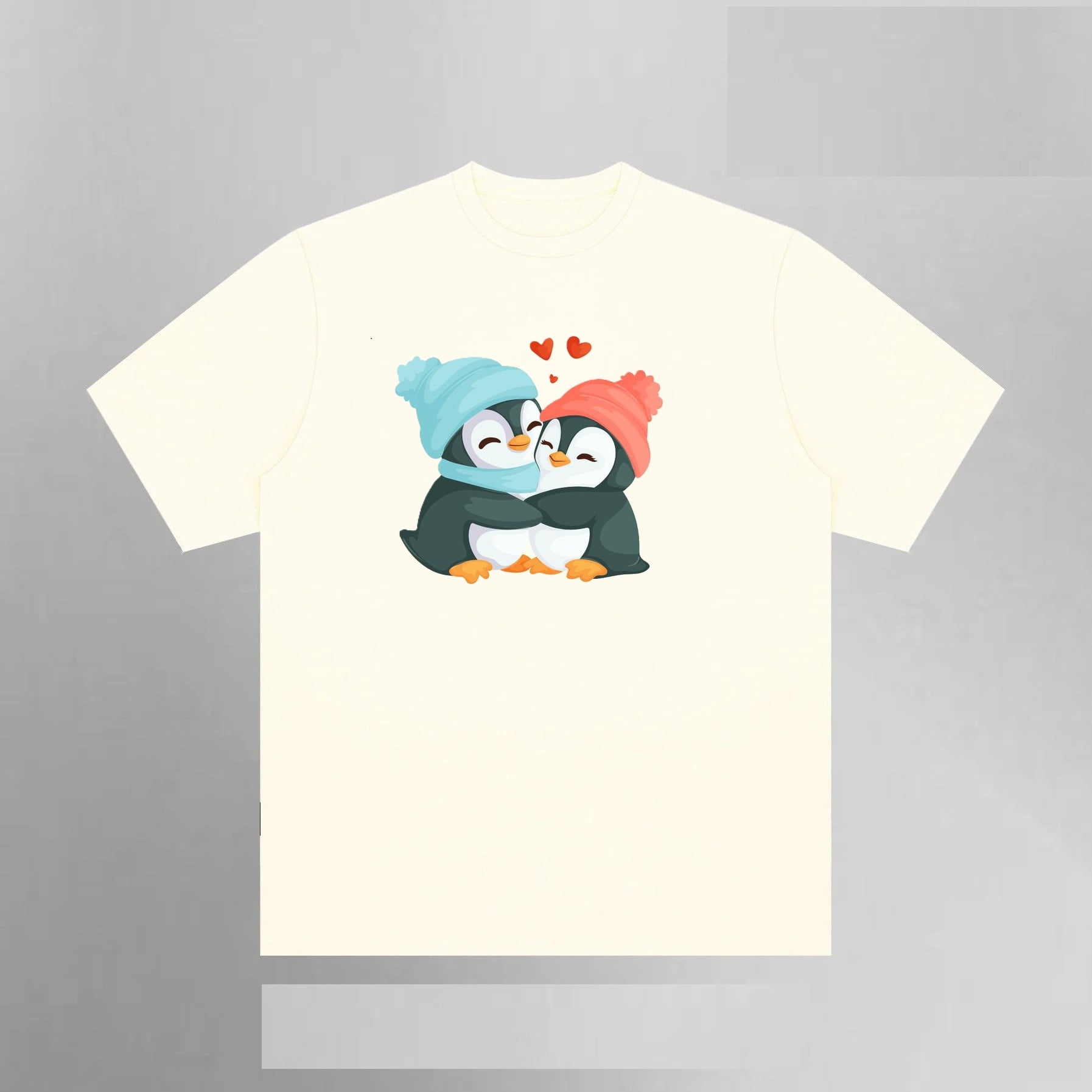 Penguin Couple Shirt, Adorable Winter Vibes, Love Graphic, Y2K ...