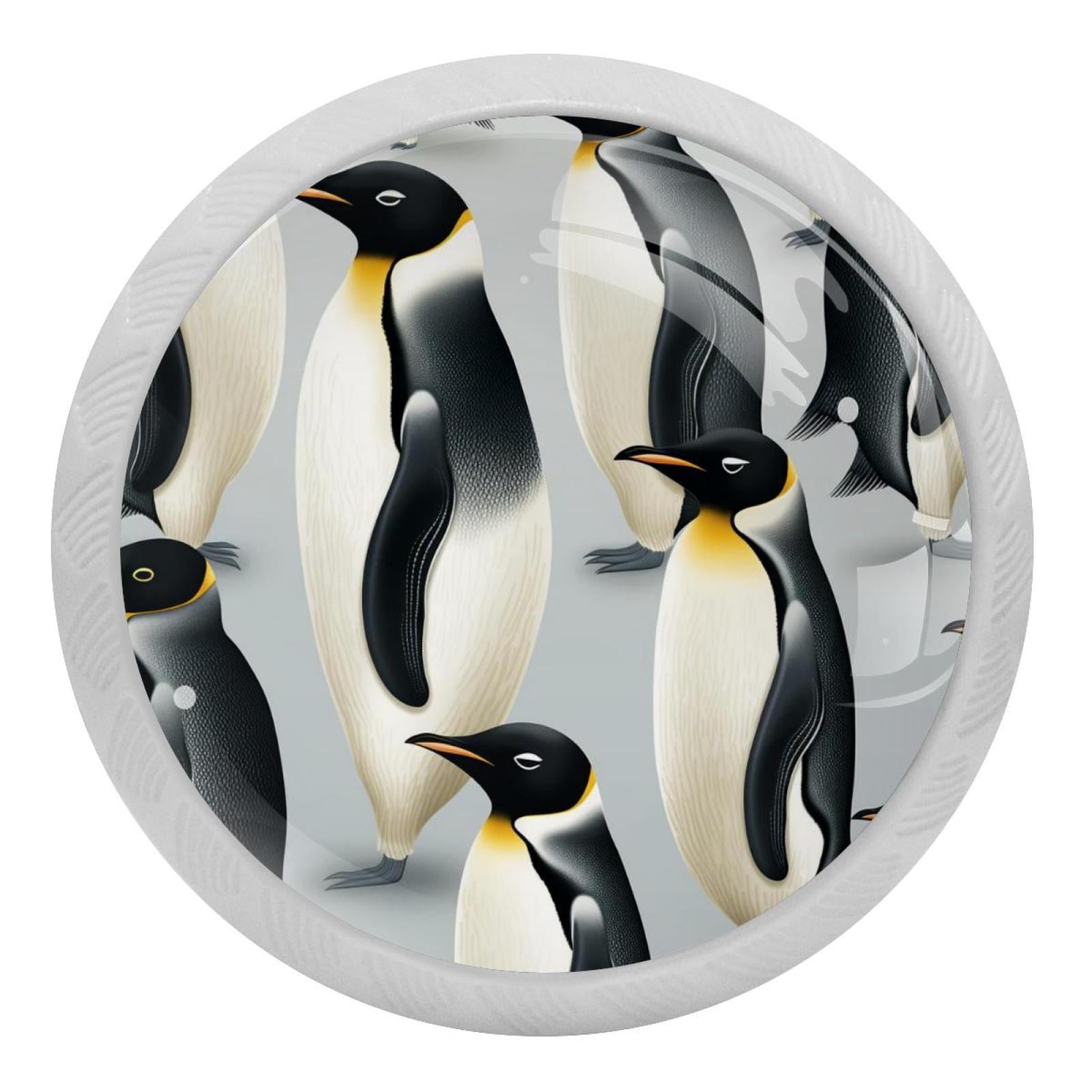 Penguin Crystal Knobs with Screws - 4-Pack Round Fluorescent Drawer ...