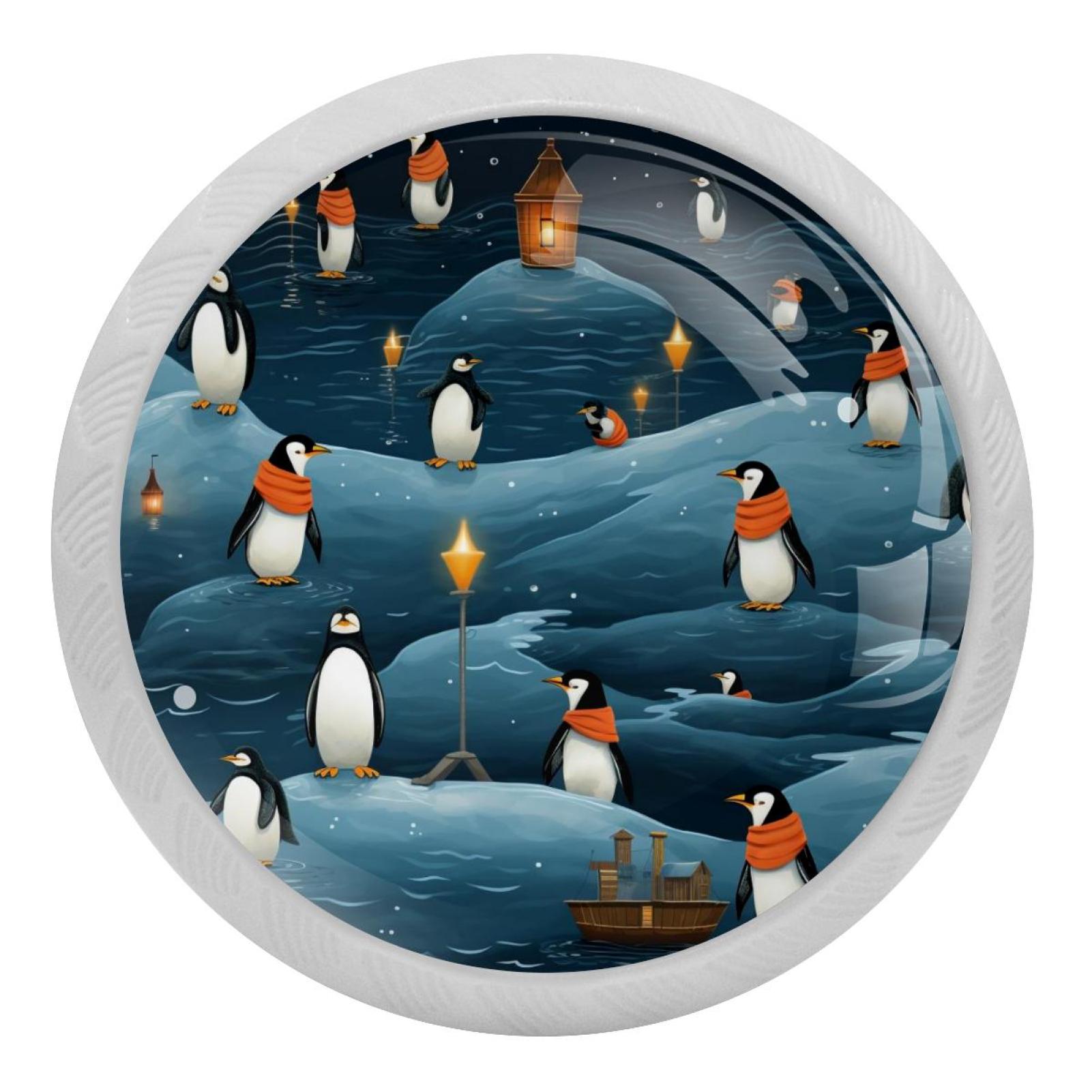 Penguin Fluorescent Drawer Pulls: Round 4-Pack of Glow-in-the-Dark ...