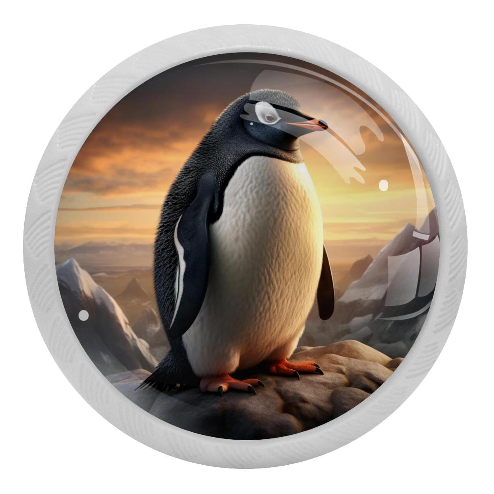 Penguin Fluorescent Drawer Pulls: Round 4-Pack with Glow-in-the-Dark ...
