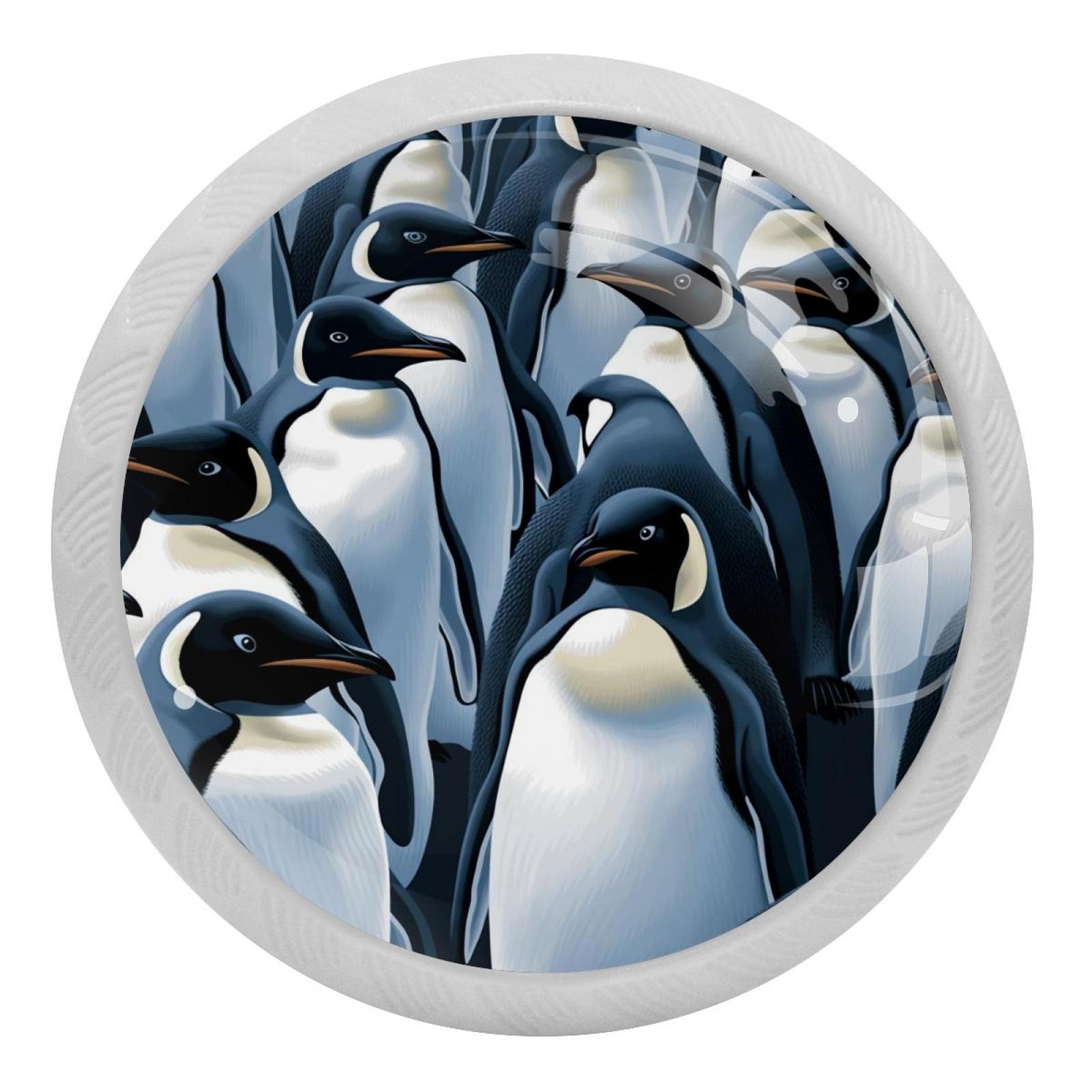 Penguin Fluorescent Drawer Pulls with Screws, Round 4-Pack, Glow-in-the ...