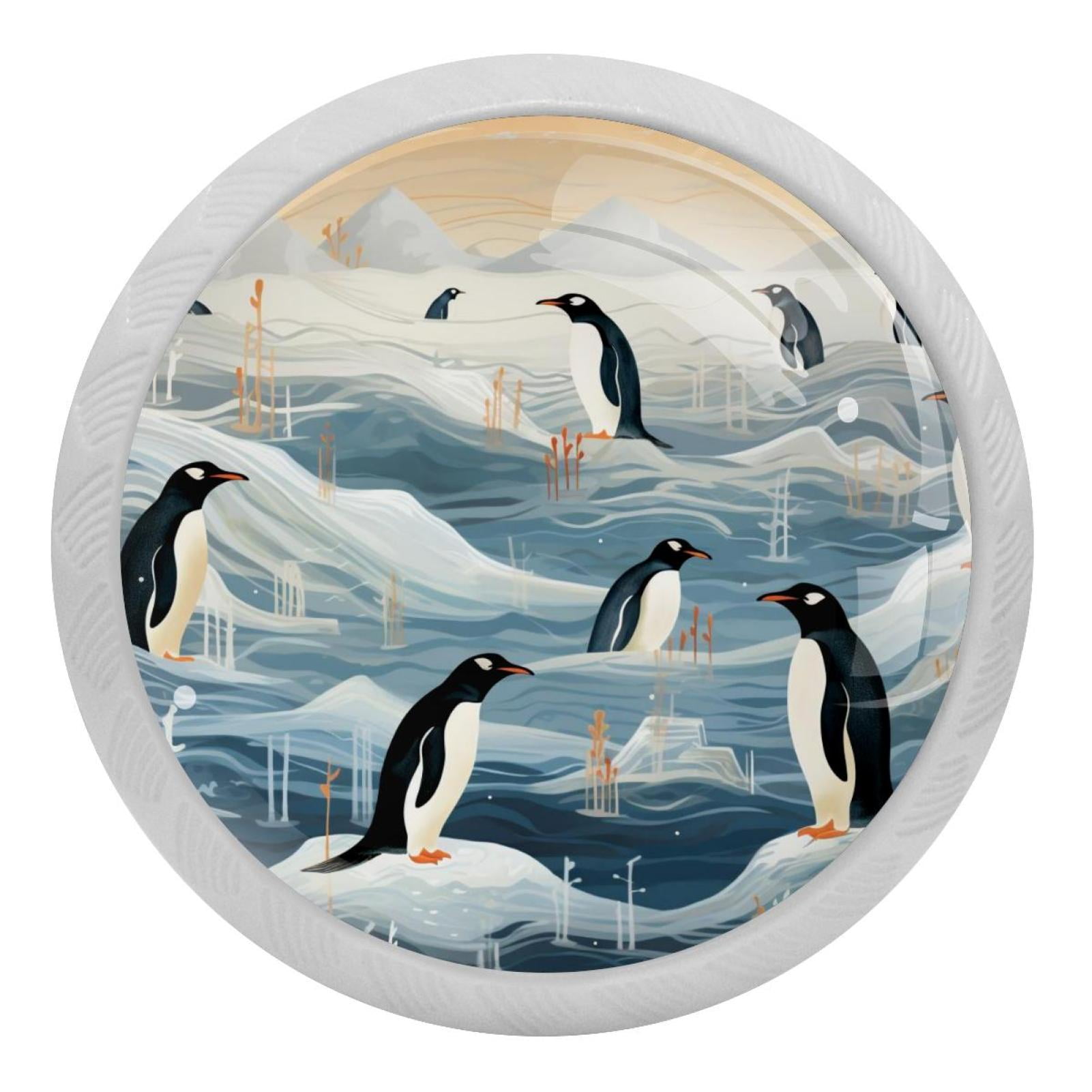 Penguin Fluorescent Drawer Pulls with Screws - Round 4-Pack: Glow-in ...